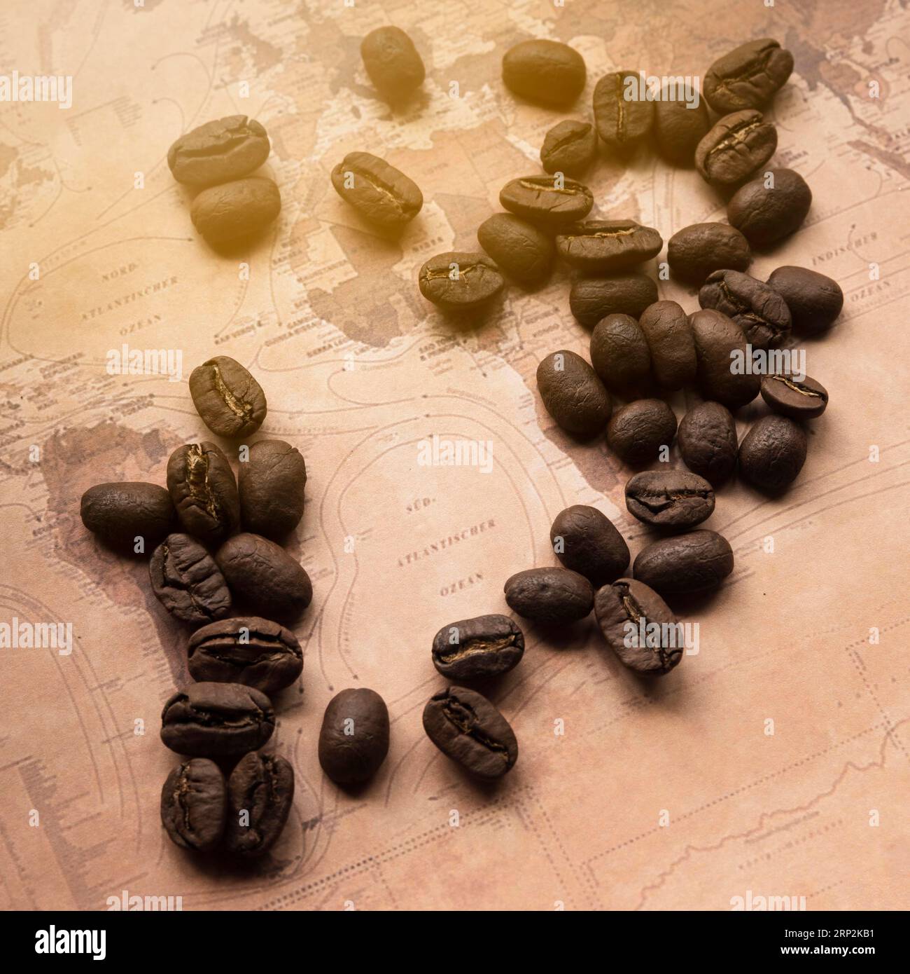 German map with coffee beans Stock Photo - Alamy