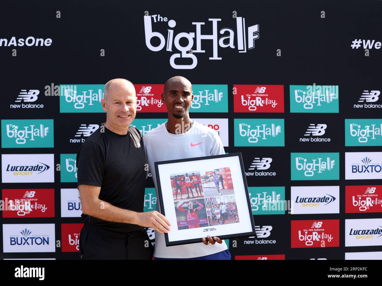 Sir Mo Farah presented with a framed photograph of his career ...