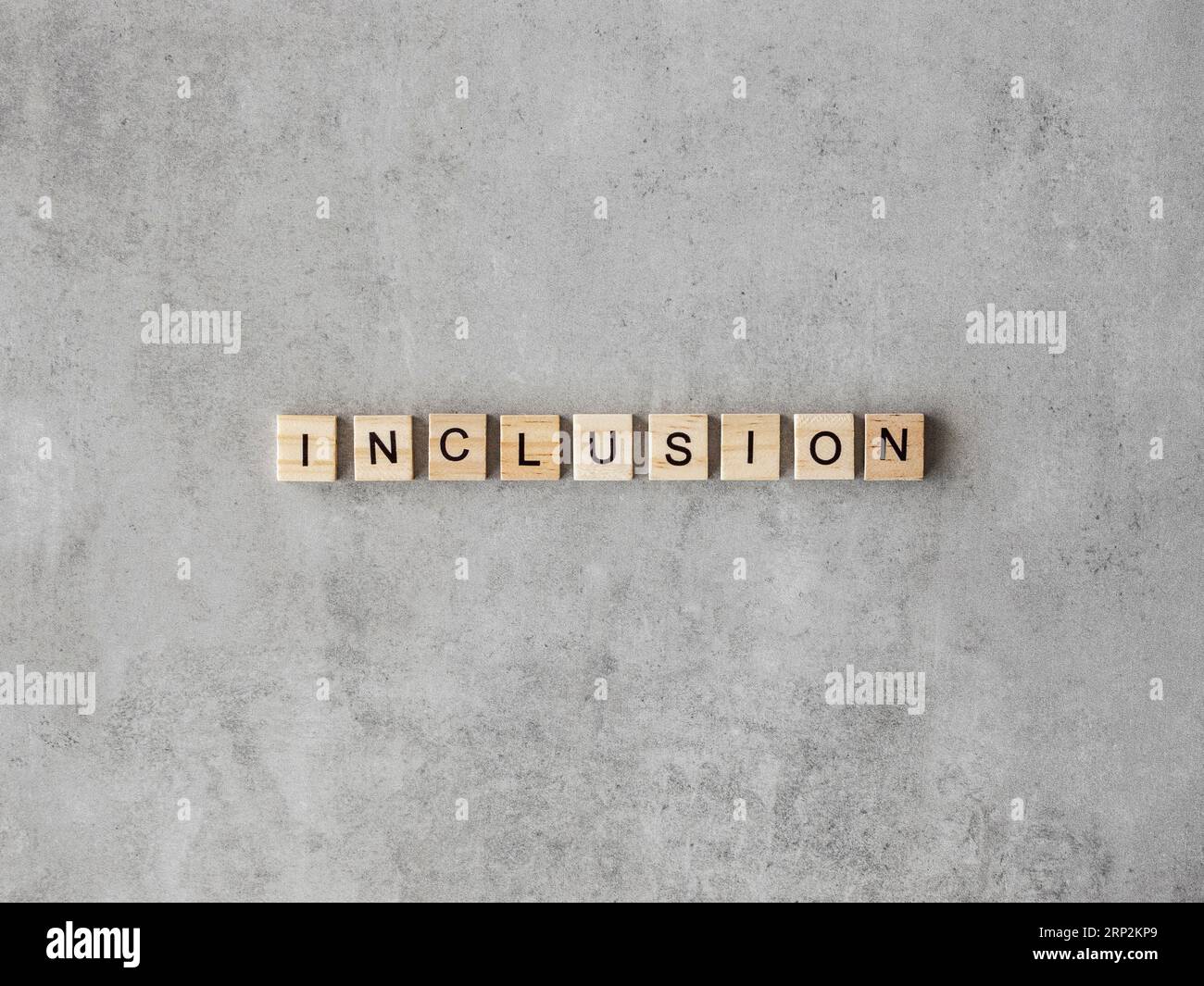 Inclusion word written scrabble letters marble background Stock Photo ...