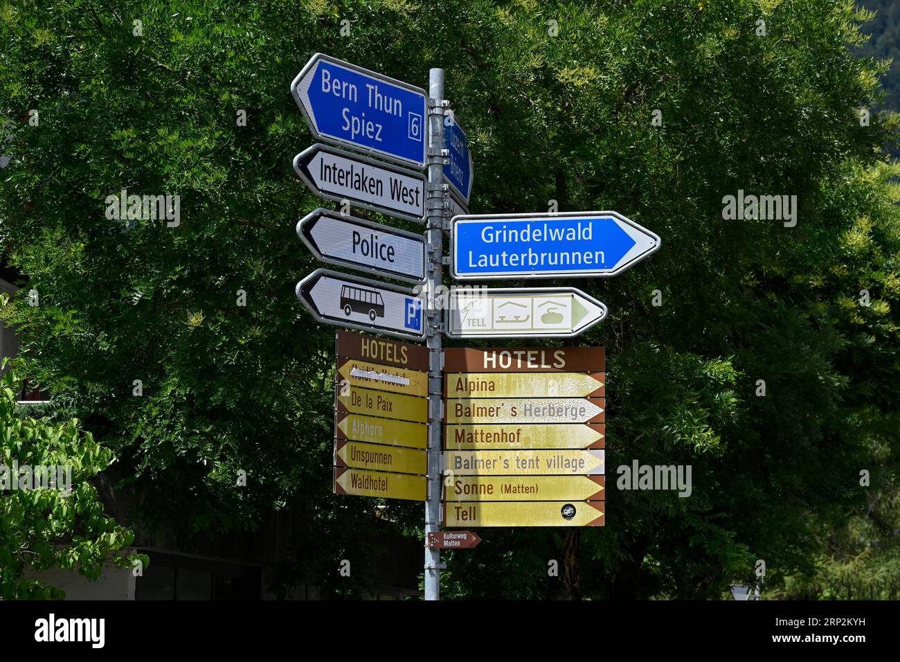 Grindelwald sign hi-res stock photography and images - Alamy
