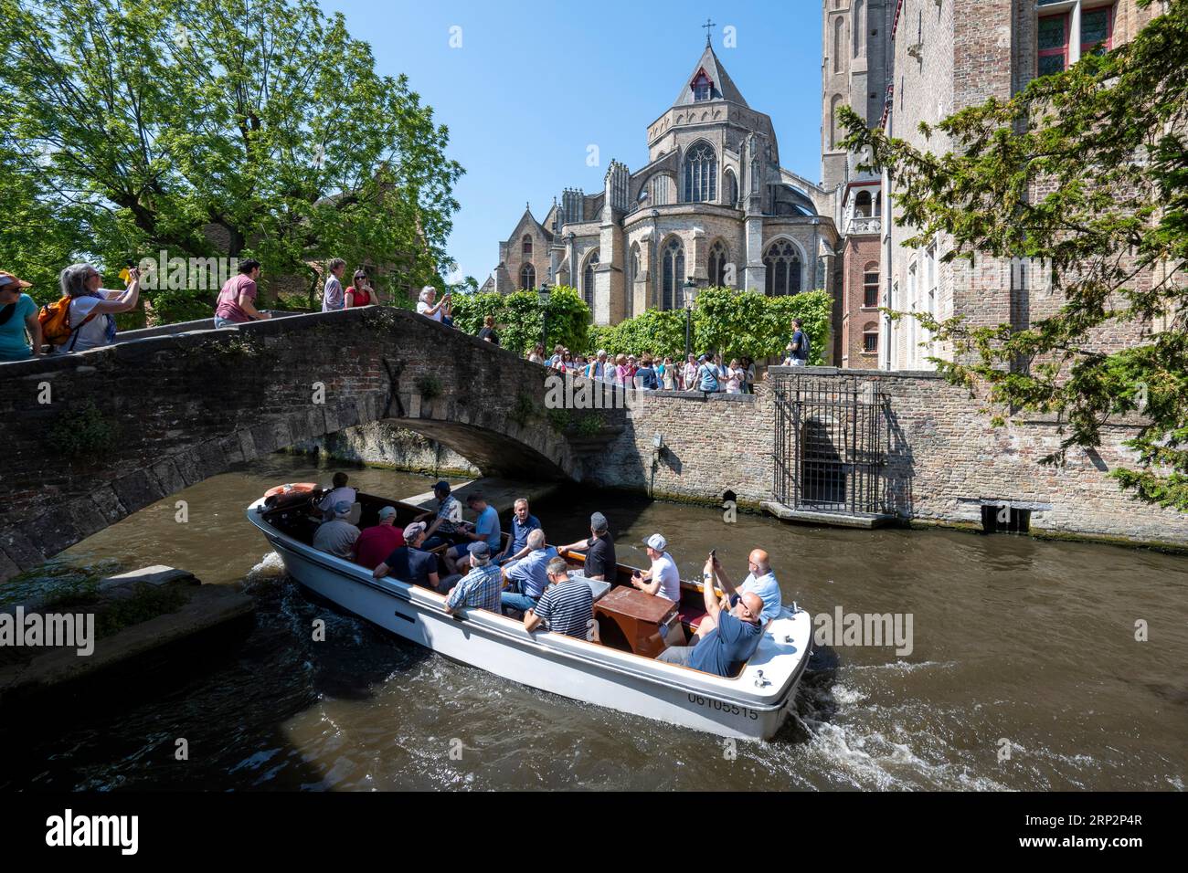 Boat trip, Boniface Bridge and among medieval buildings, Bruges ...