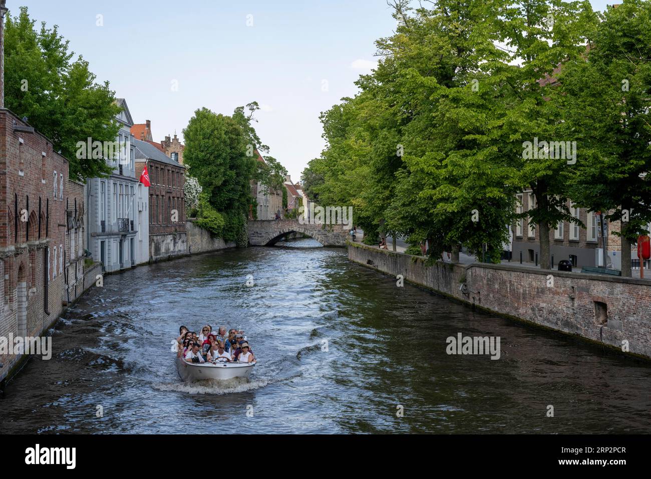 Medieval buildings and canal, Bruges, Flanders, Belgium Stock Photo - Alamy