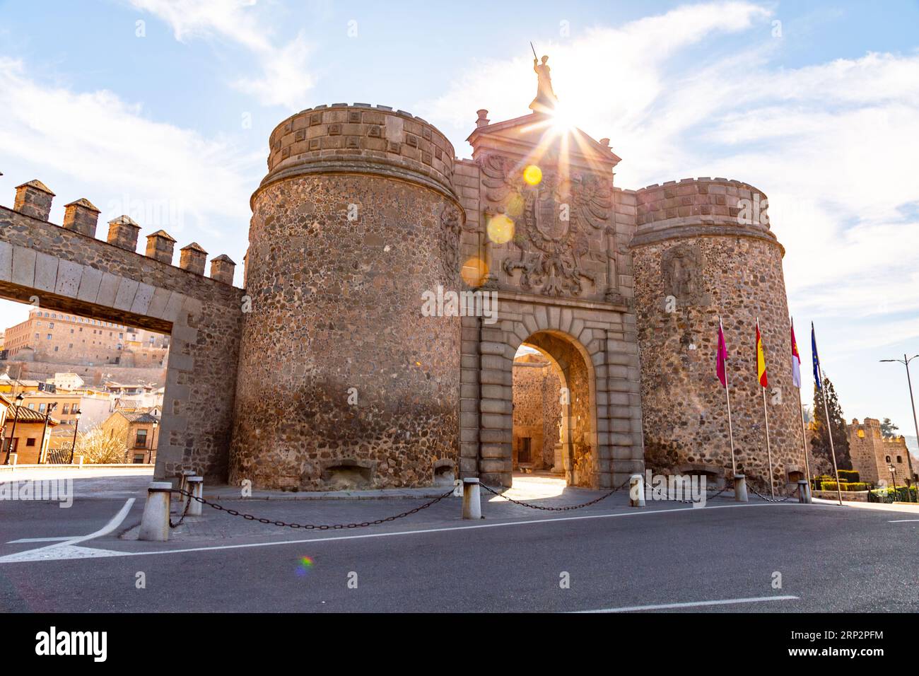 The Puerta de Bisagra Nueva is the best known city gate of Toledo ...