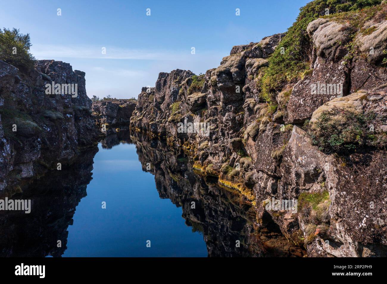 Rift valley, canyon caused by the North American and Eurasian ...