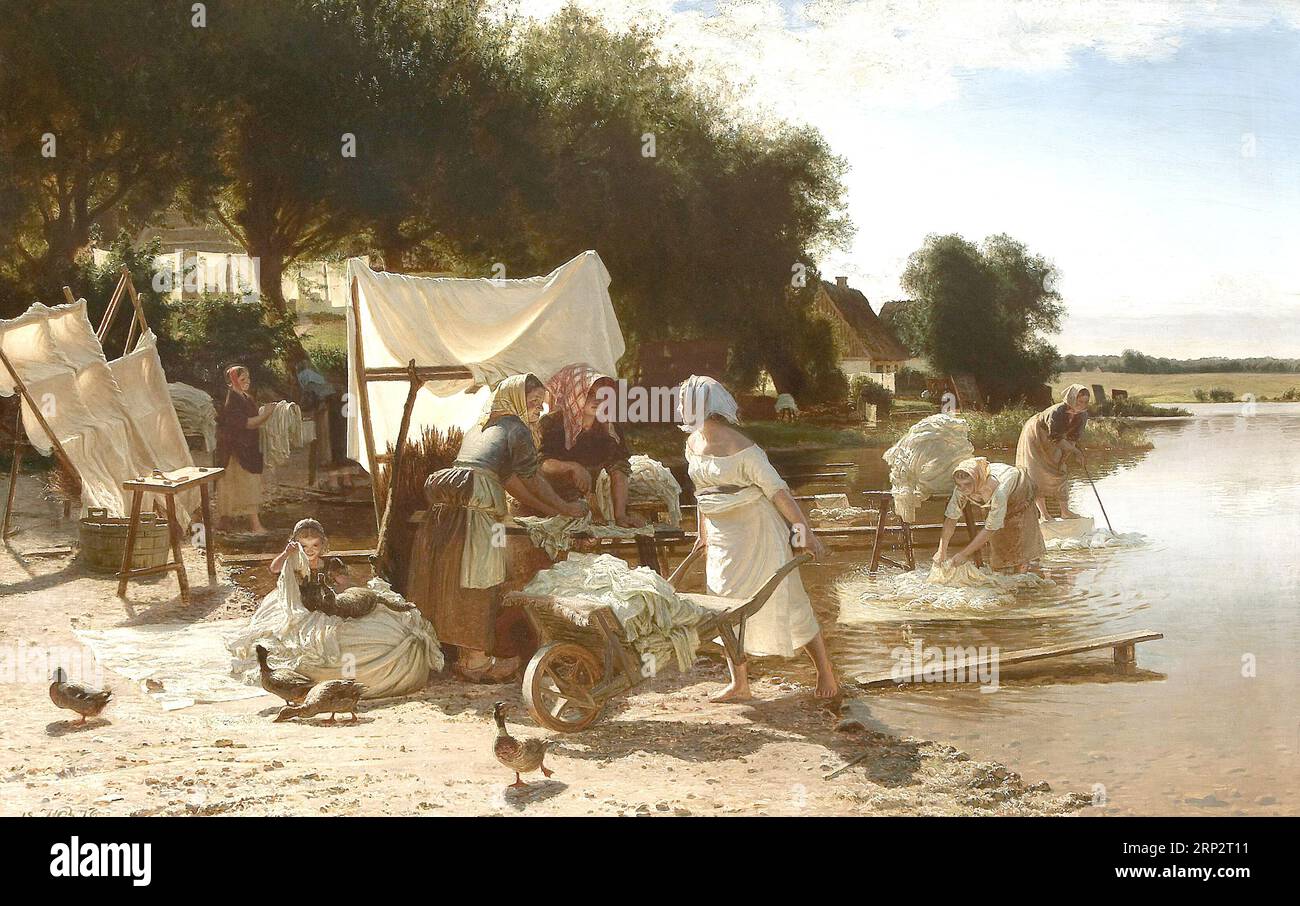 Hans Ole Brasen - The Launderies in Srup on the South-Eastern Shores of ...