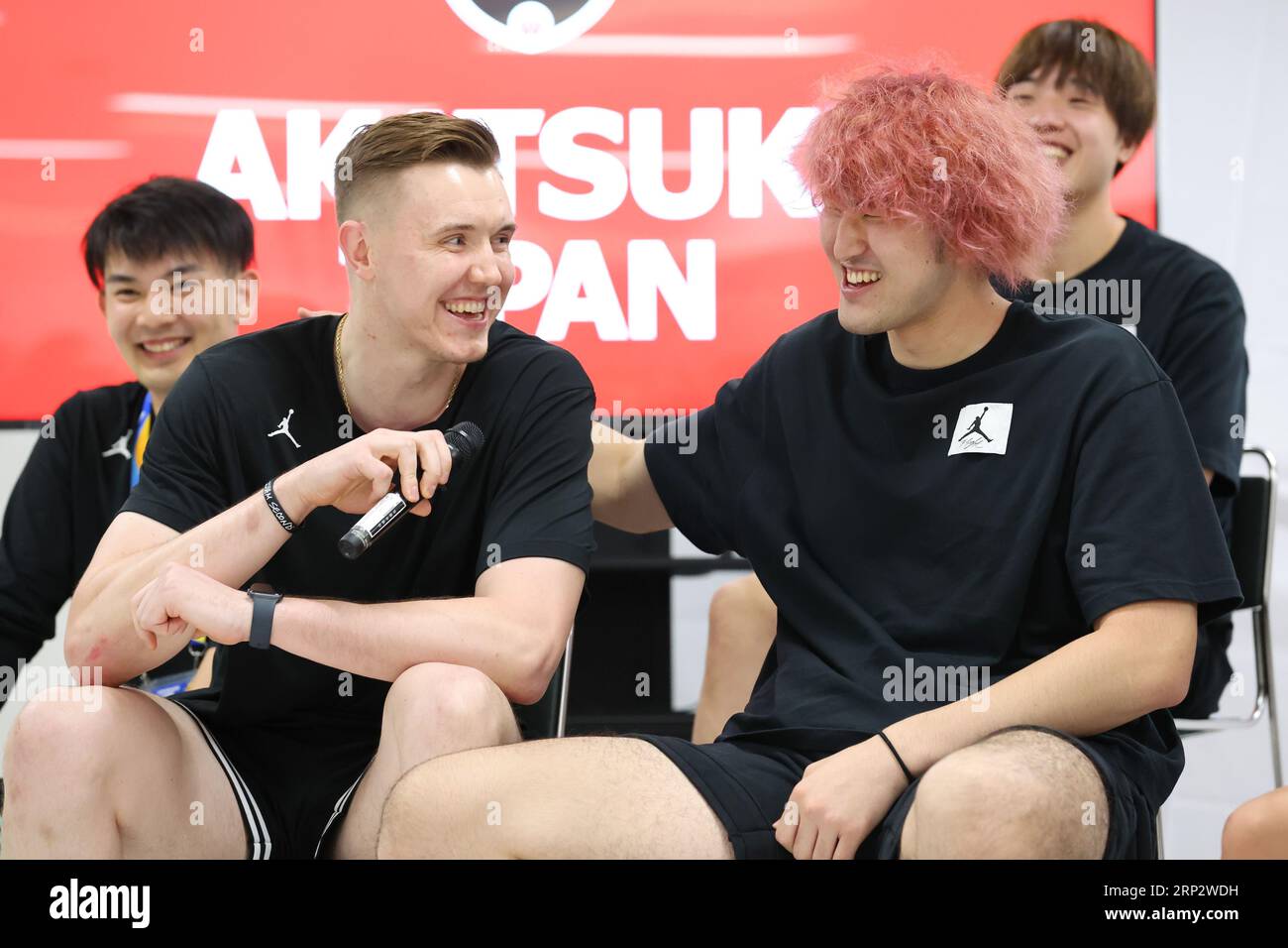 Okinawa City Hall, Okinawa, Japan. 3rd Sep, 2023. (L to R) Josh ...