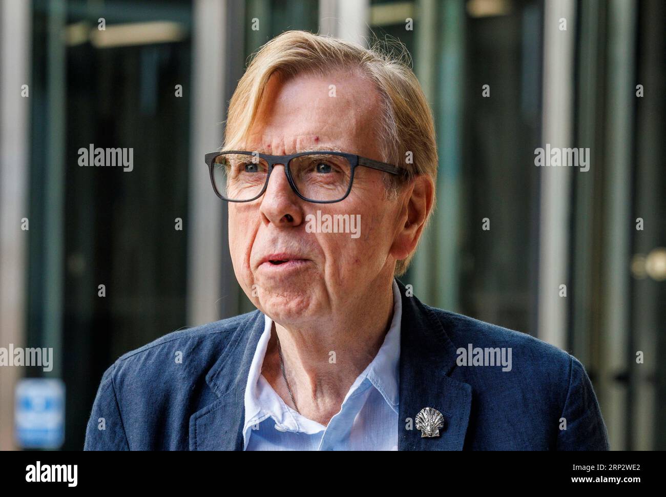 London, UK. 3rd Sep, 2023. Actor, Timothy Spall, leaves the BBC studios ...
