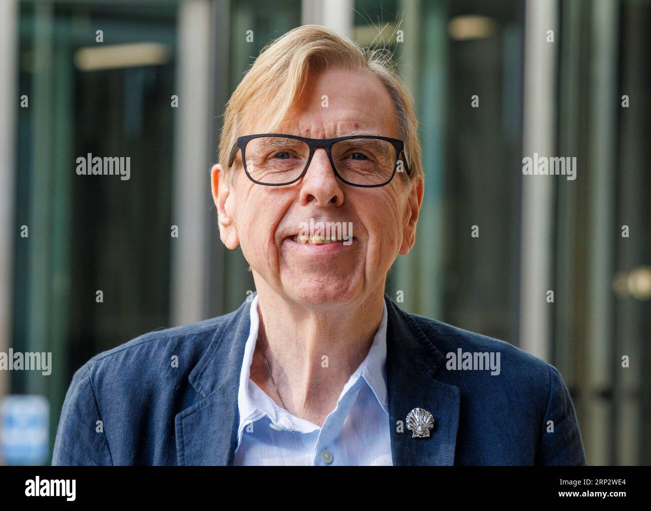 London, UK. 3rd Sep, 2023. Actor, Timothy Spall, leaves the BBC studios ...
