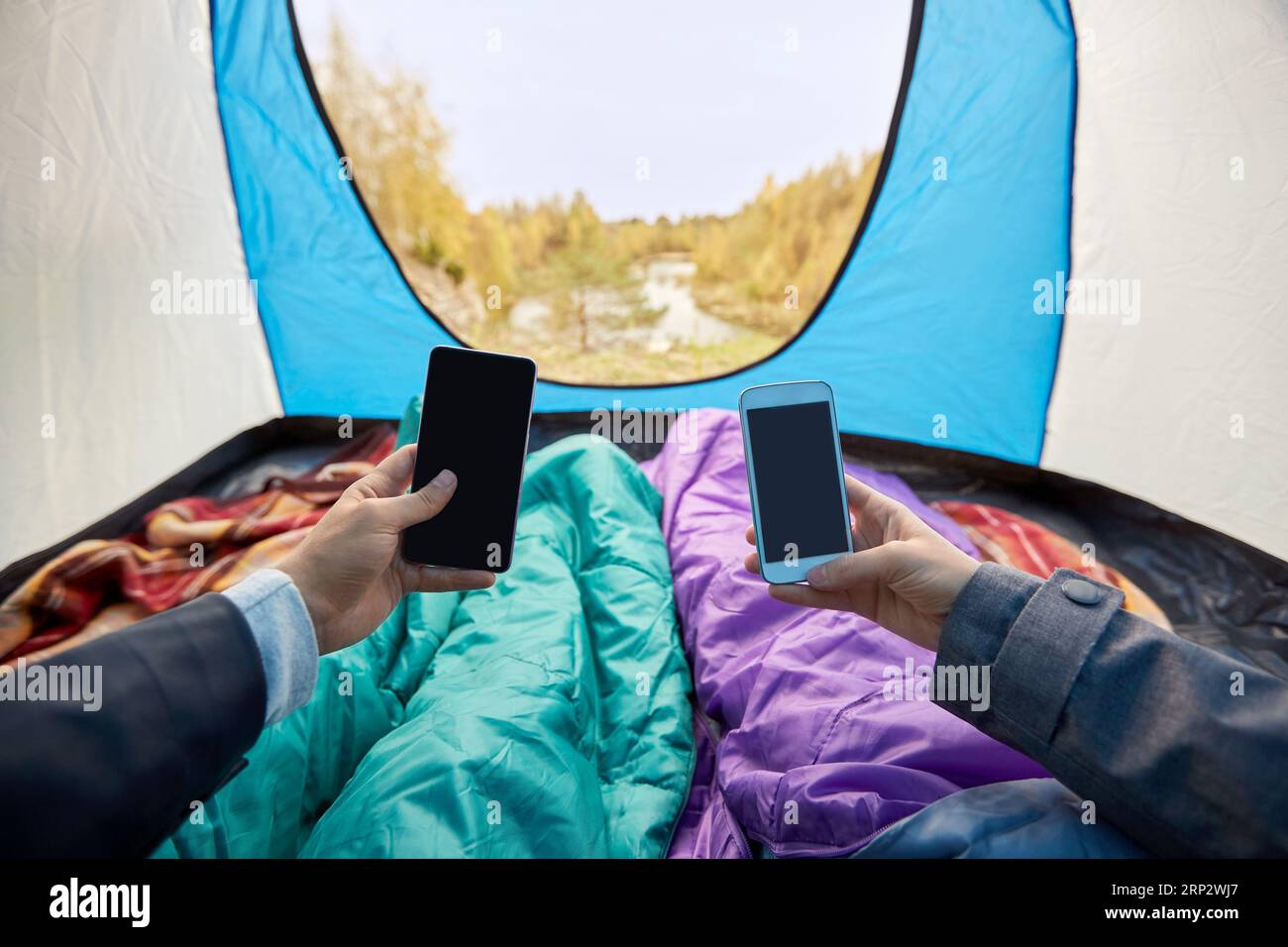 Camping mobile phones hi-res stock photography and images - Alamy