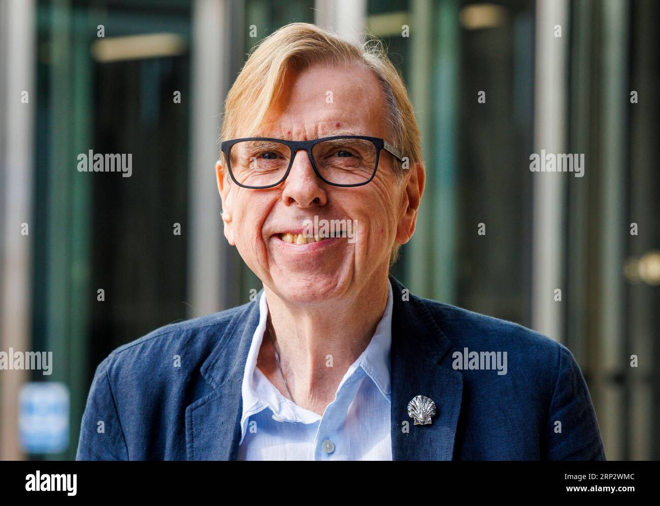 London, UK. 3rd Sep, 2023. Actor, Timothy Spall, leaves the BBC studios ...
