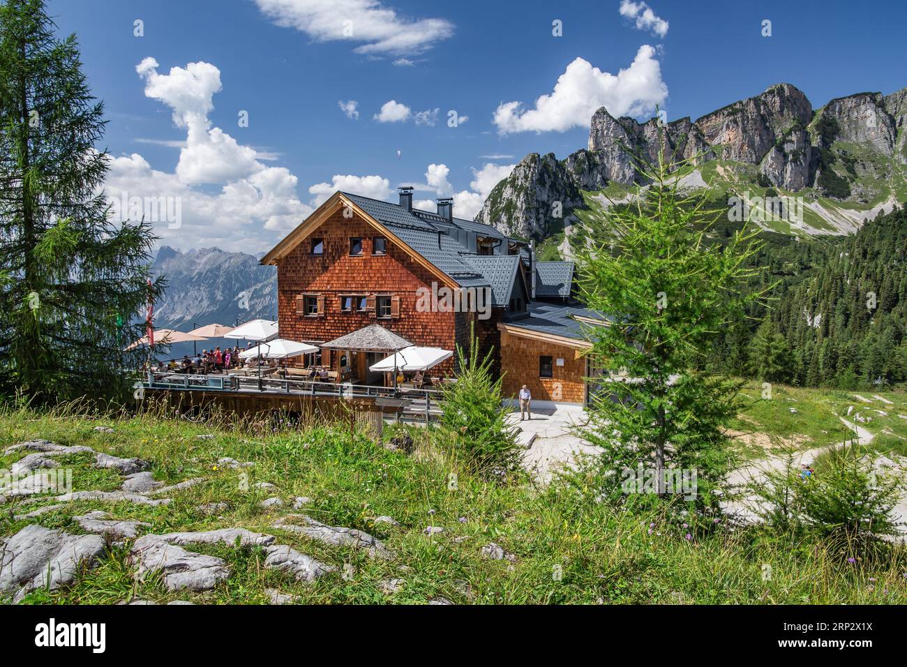 Erfurter Huette with sun terrace in the Rofan Mountains, Maurach ...