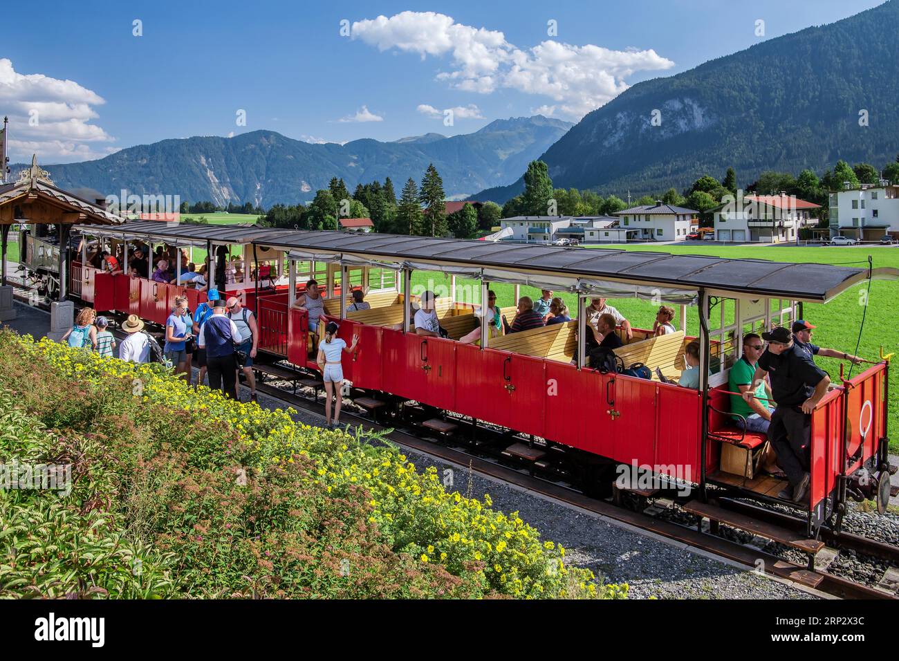 Historic steam rack railway, Achenseebahn, Maurach, Achensee, Tyrol ...