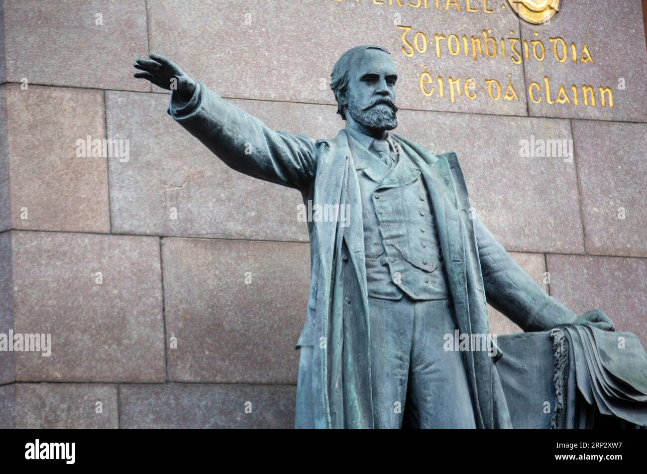 A neo-Classical revival style statue of Irish political leader Charles ...