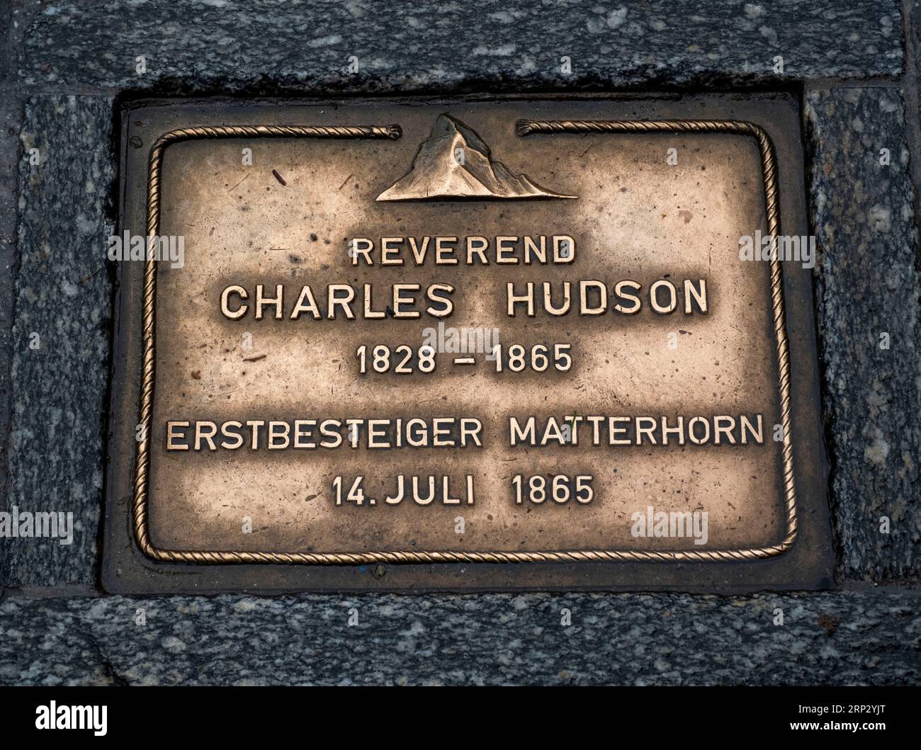 Memorial to Rev Charles Hudson who died on the decent after climbing ...