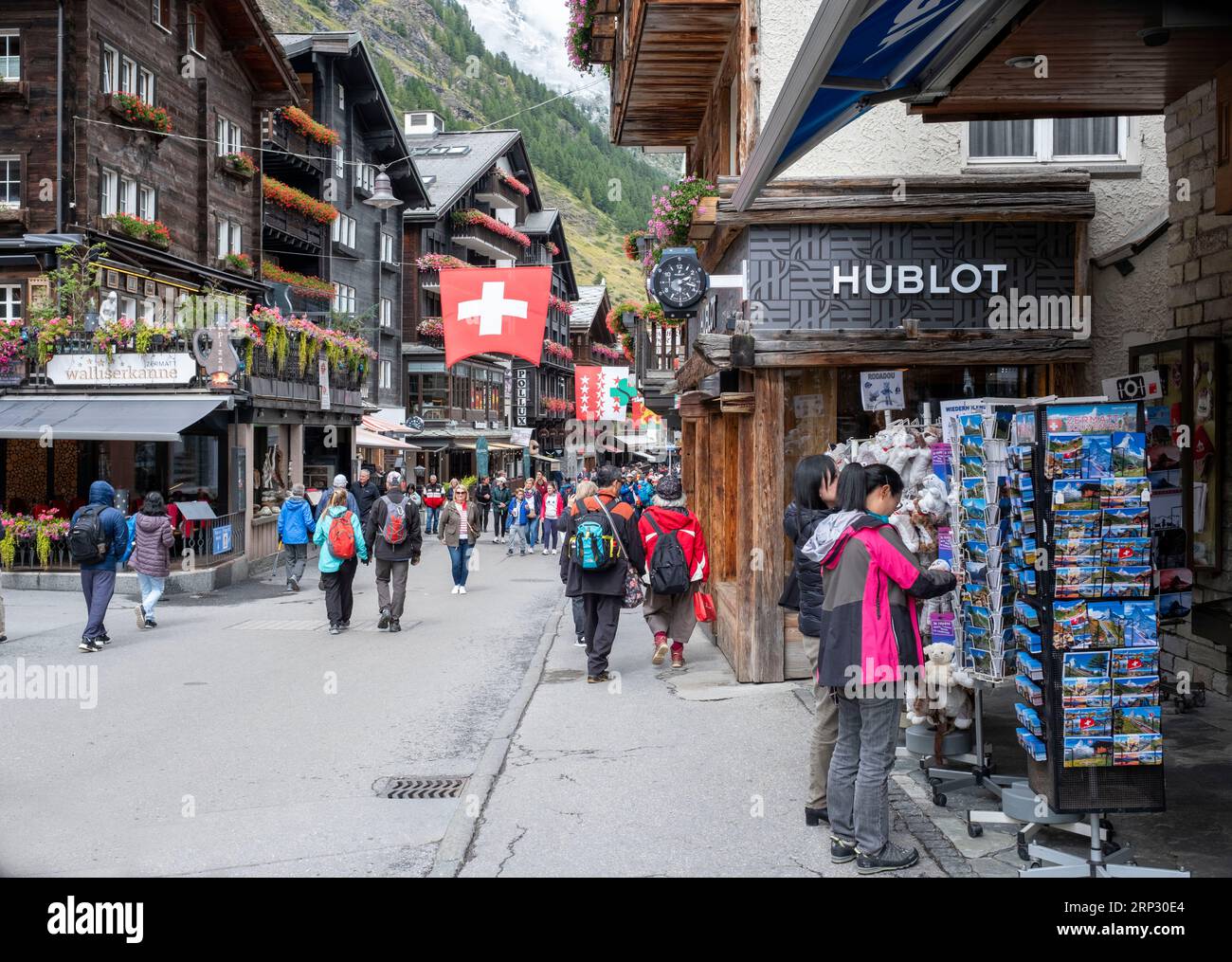 Zermatt town centre, Canton of Valais, Switzerland Stock Photo - Alamy