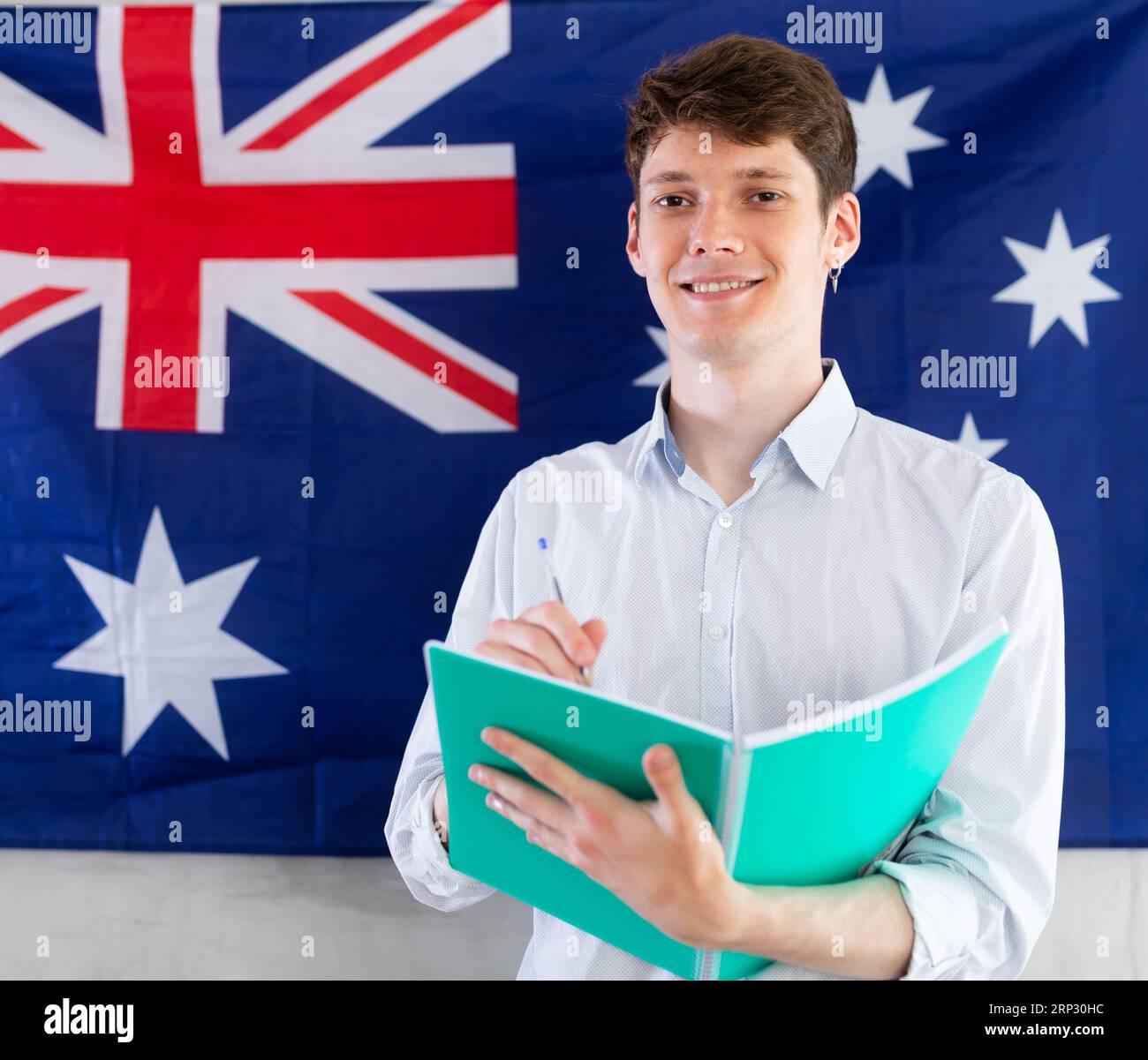 Relocation, immigration and study abroad concept - positive student on ...