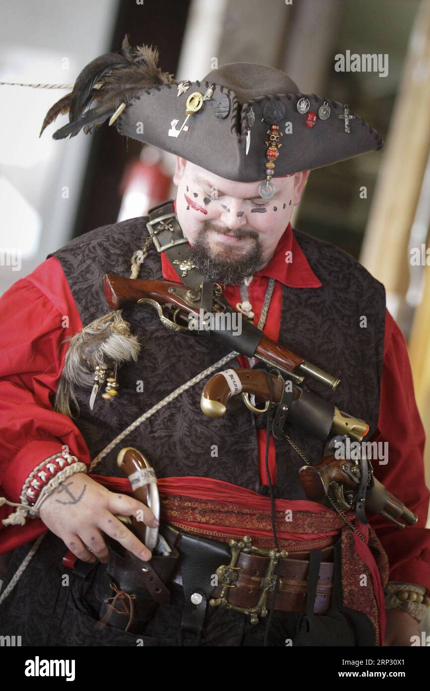 (180916) -- VANCOUVER, Sept. 16, 2018 -- A resident is dressed as a ...