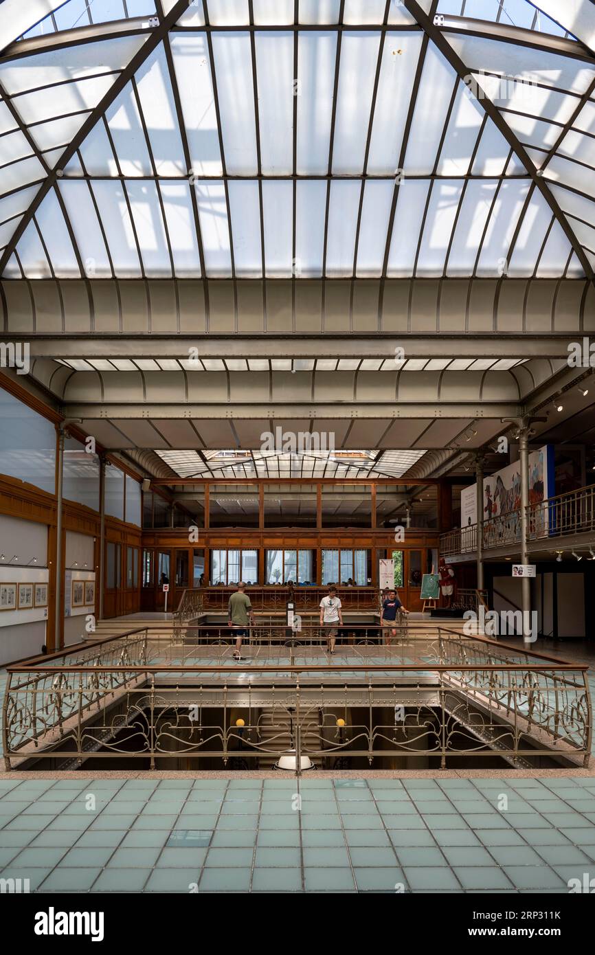 Interior view, Comic Strip Museum, Brussels, Belgium Stock Photo - Alamy