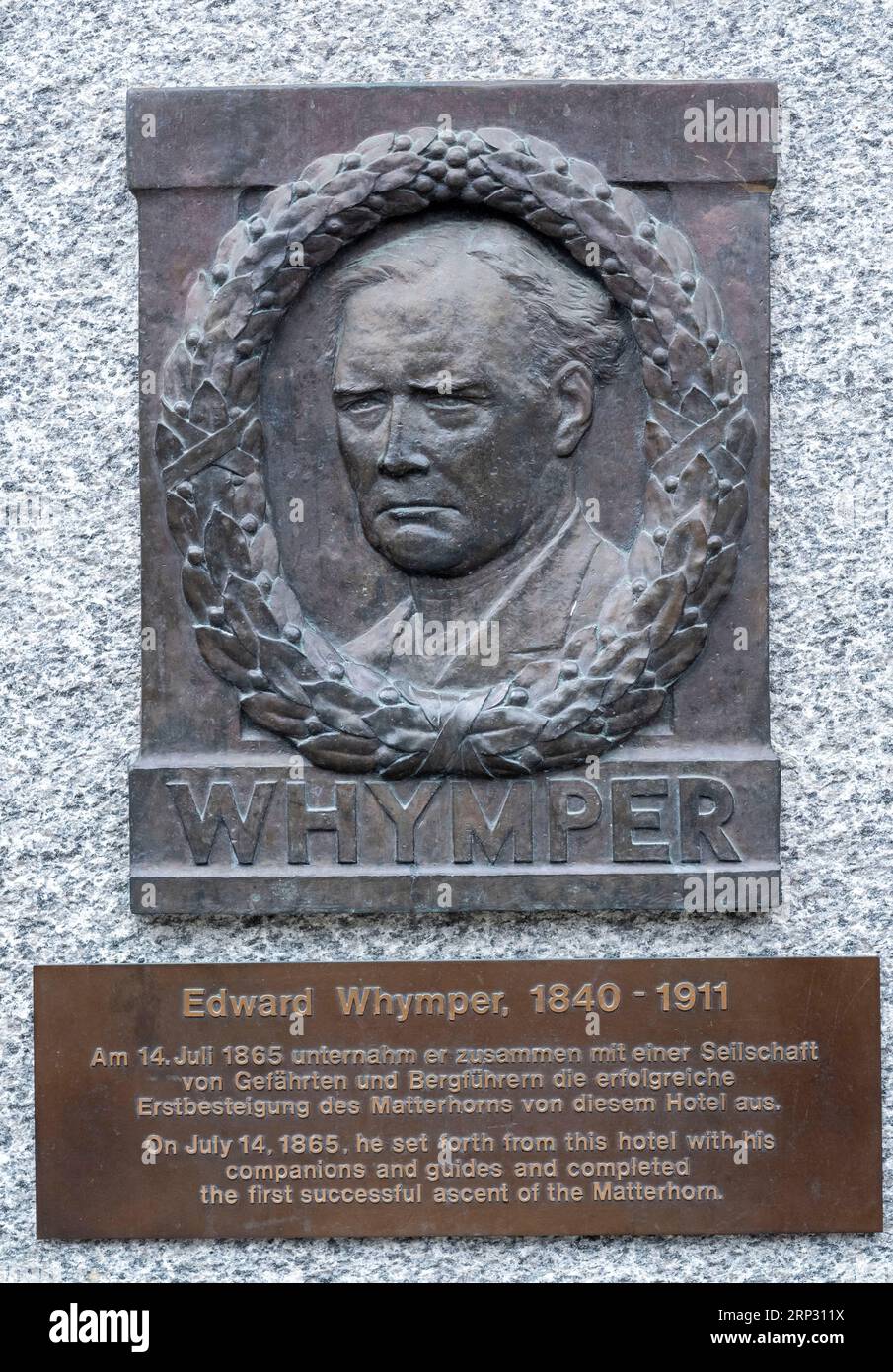 Edward Whymper memorial. He lead the first successful accent of the ...