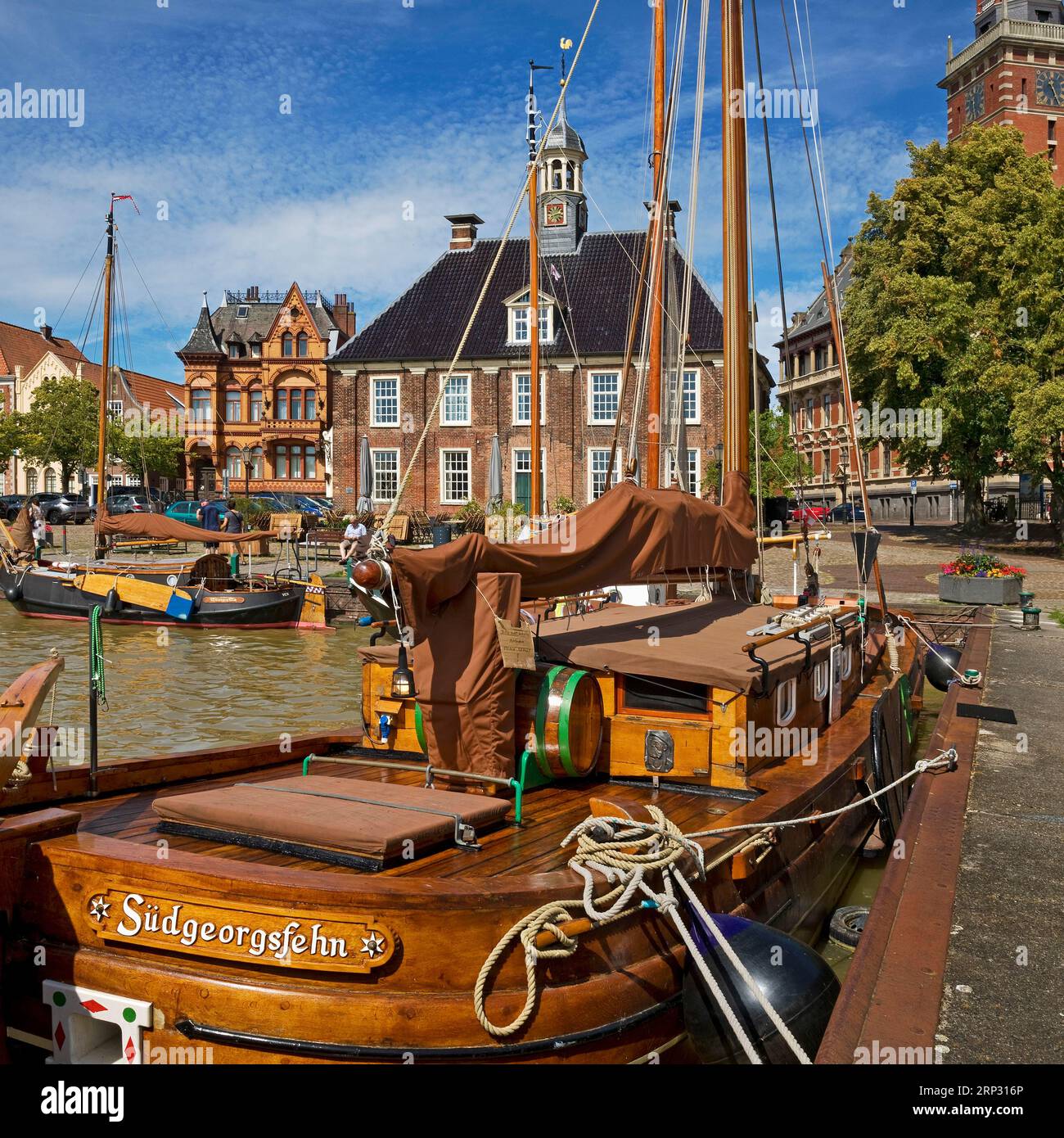 Historic sailing ship Mutte Altje of Suedgeorgsfehn in the museum ...