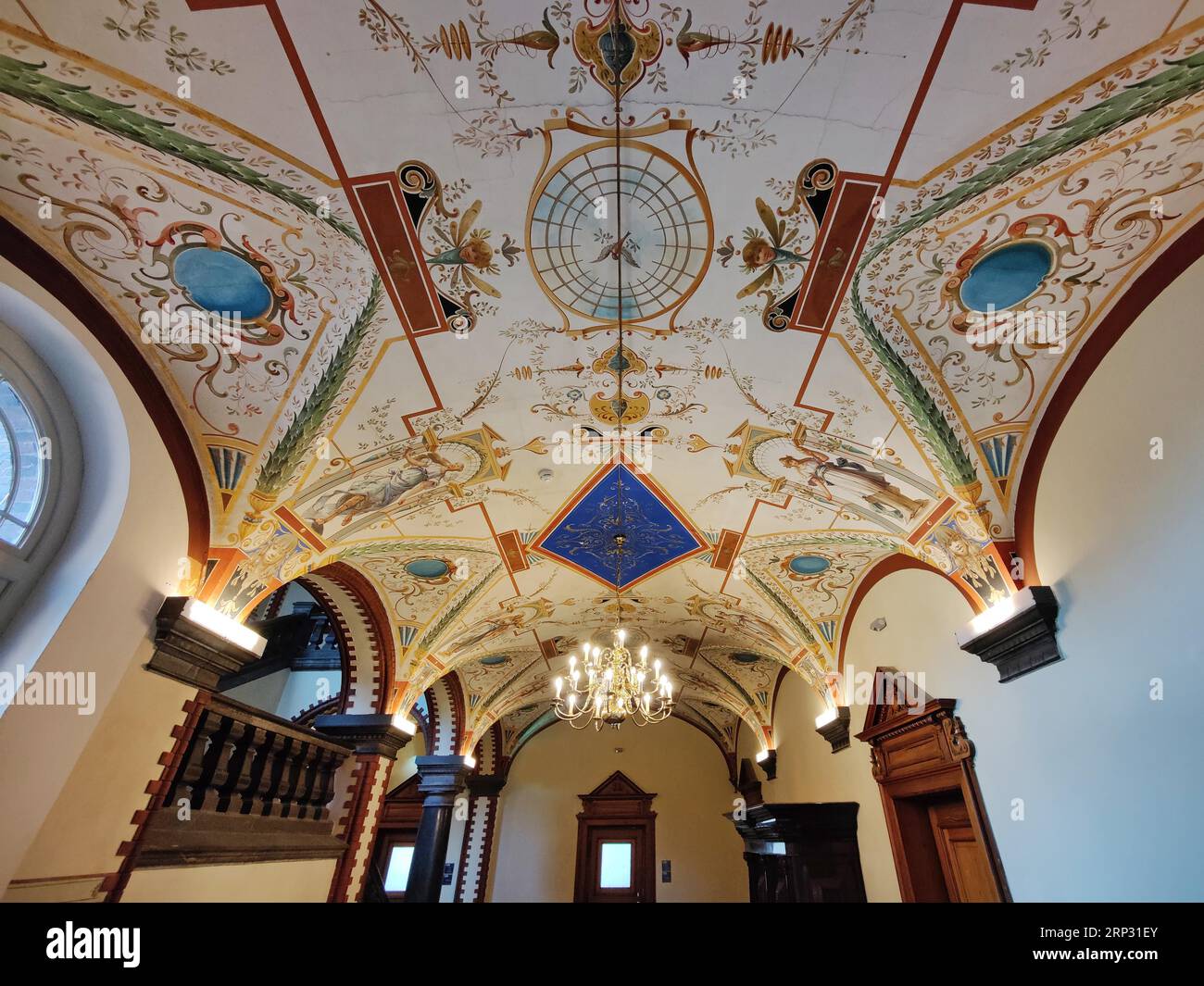 Vault paintings by Robert Heinrich Nachbauer in Leer Town Hall, East ...