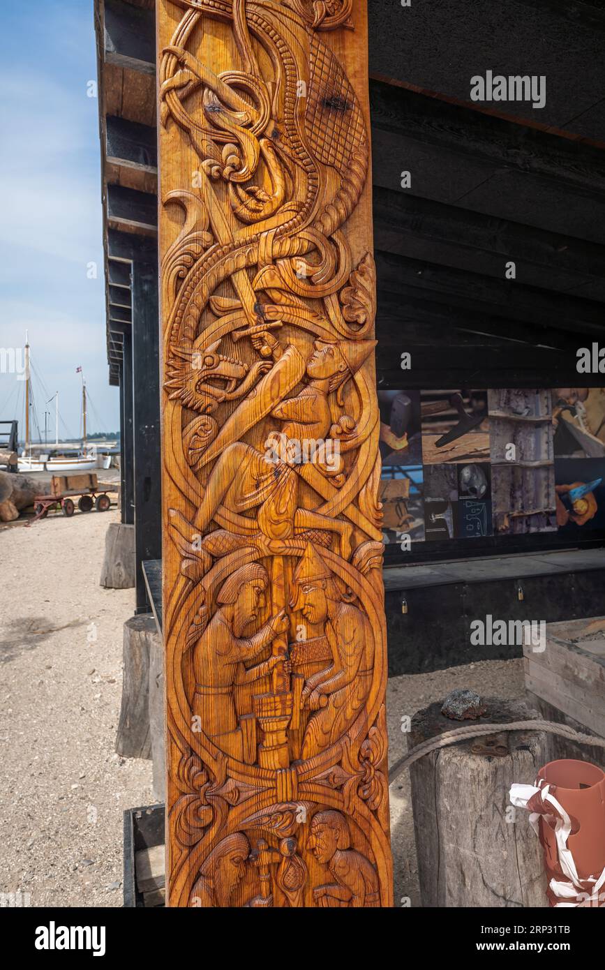 Copy of 13th century portal from the stave church at Hylstad, Norway ...