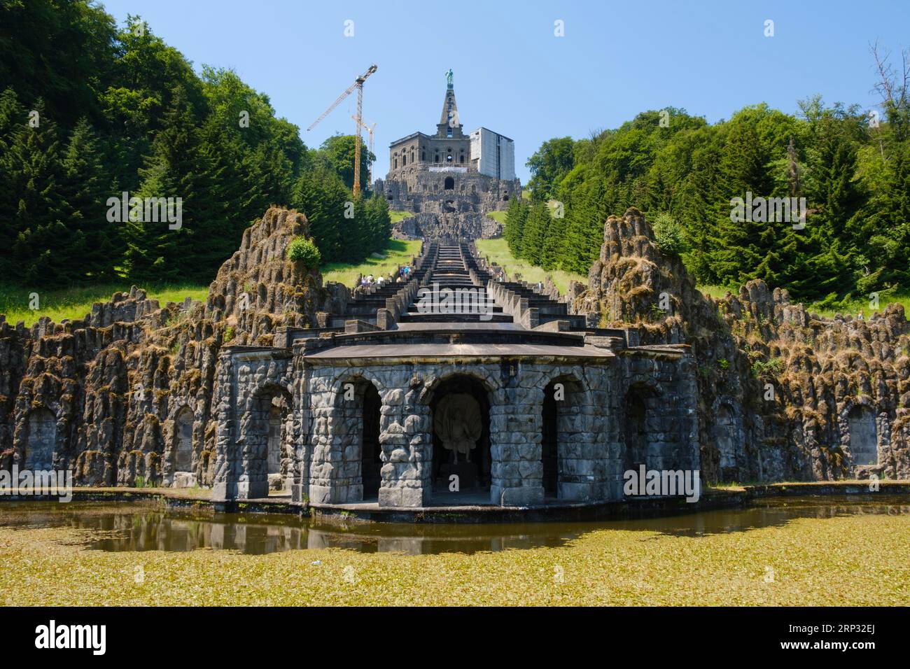 Hercules Building above the Cascades, Bergpark Wilhelmshoehe, UNESCO ...