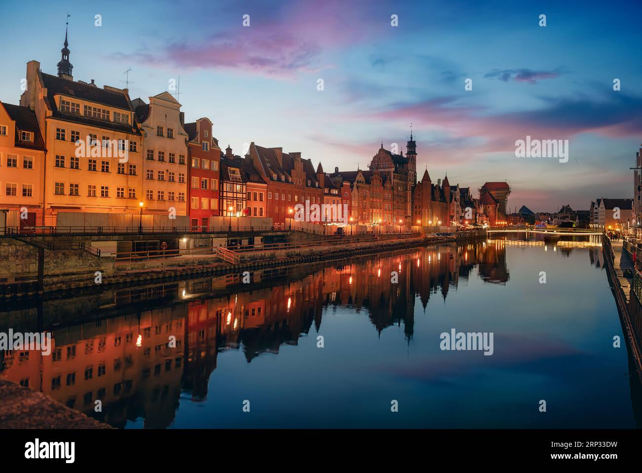 Canal and river Motawa in Gdansk, Poland Stock Photo - Alamy