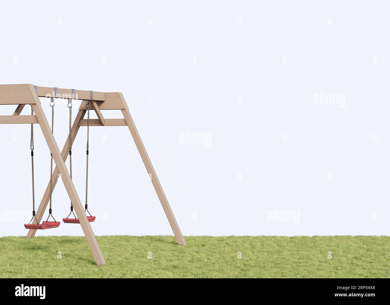 swing, wooden swing, white background, template, mockup design, white ...