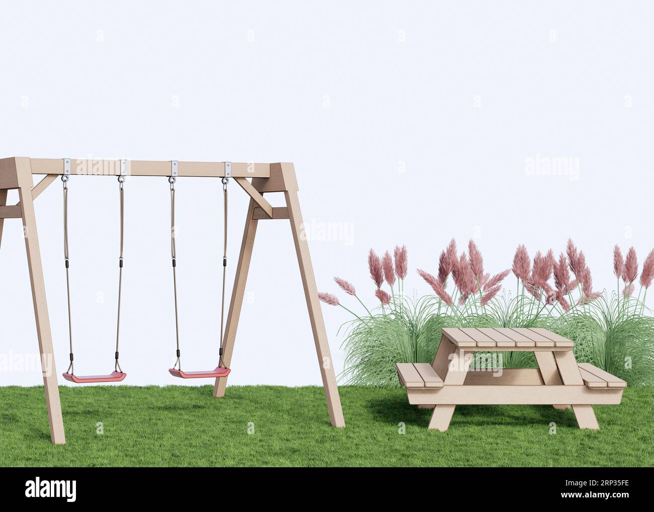 swing, wooden swing, white background, template, mockup design, white ...