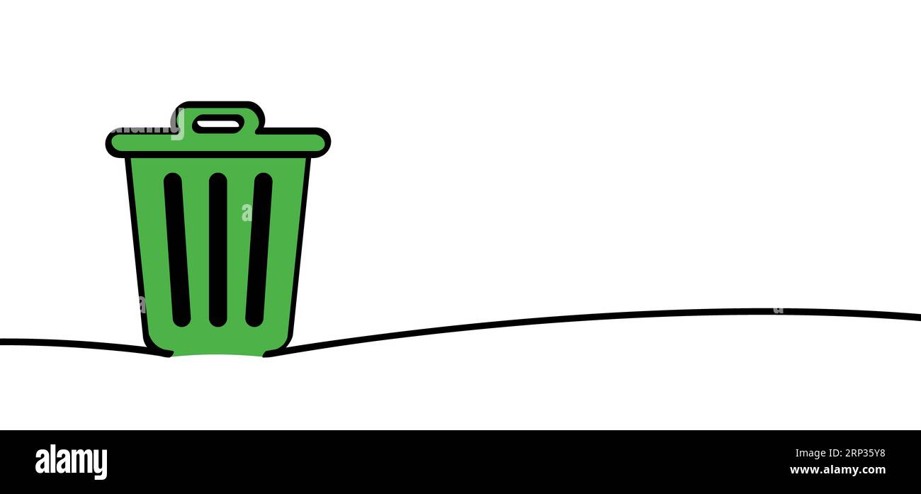 Cartoon drawing trash can Cut Out Stock Images & Pictures - Alamy