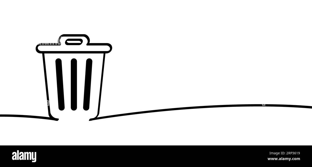 Cartoon drawing trash can Cut Out Stock Images & Pictures - Alamy