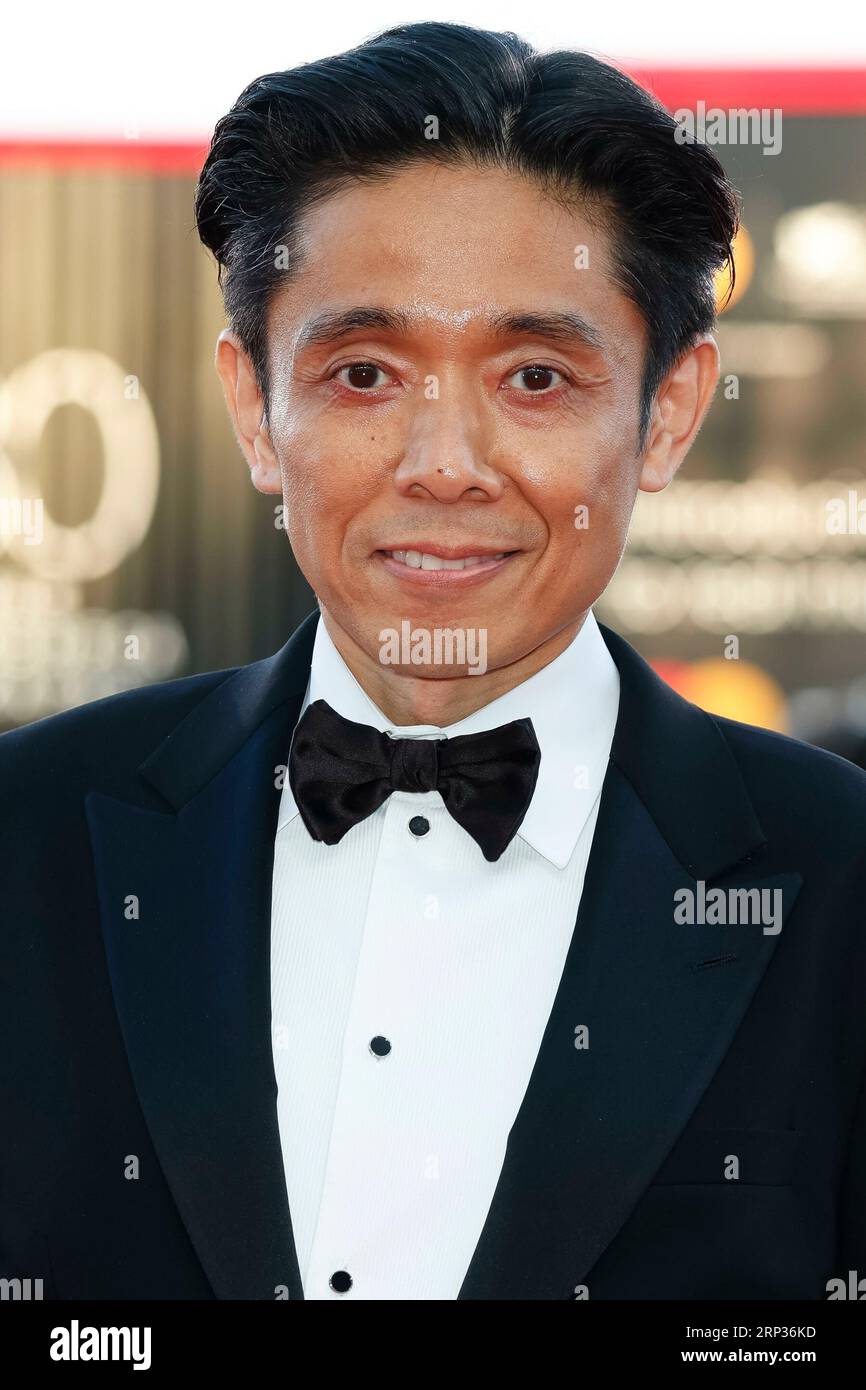 Kazu Hiro attends the premiere of 'Maestro' during the 80th Venice ...