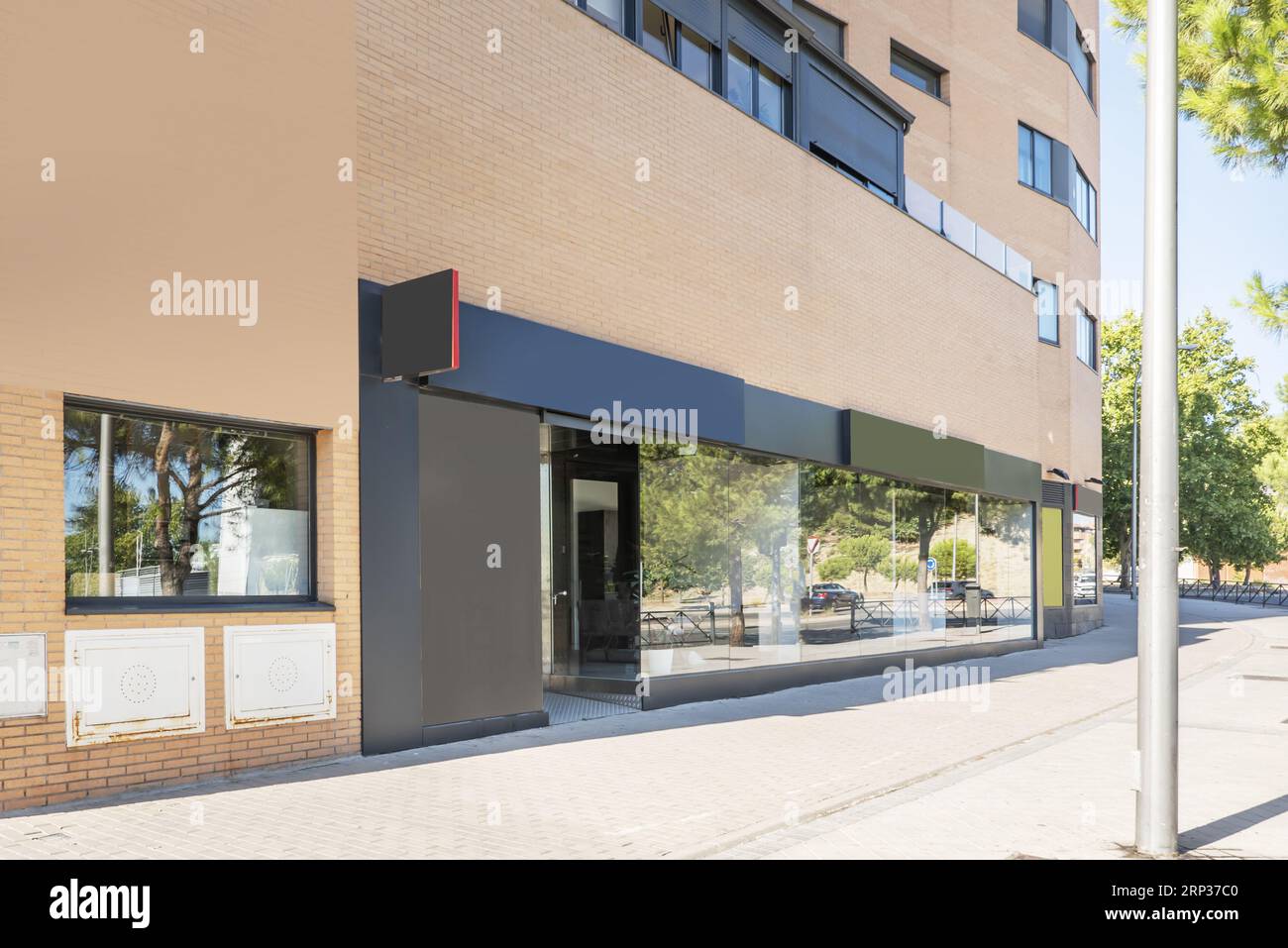 Image of a modern commercial premises at street level with a large ...