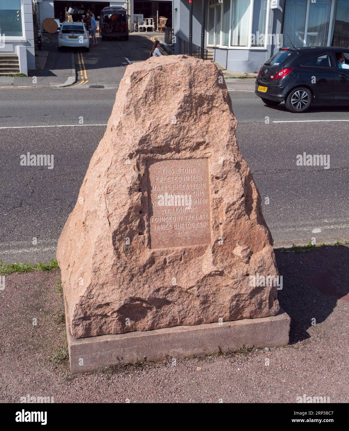 Eastern boundary stone marker for the town of St Leonard, Hastings ...