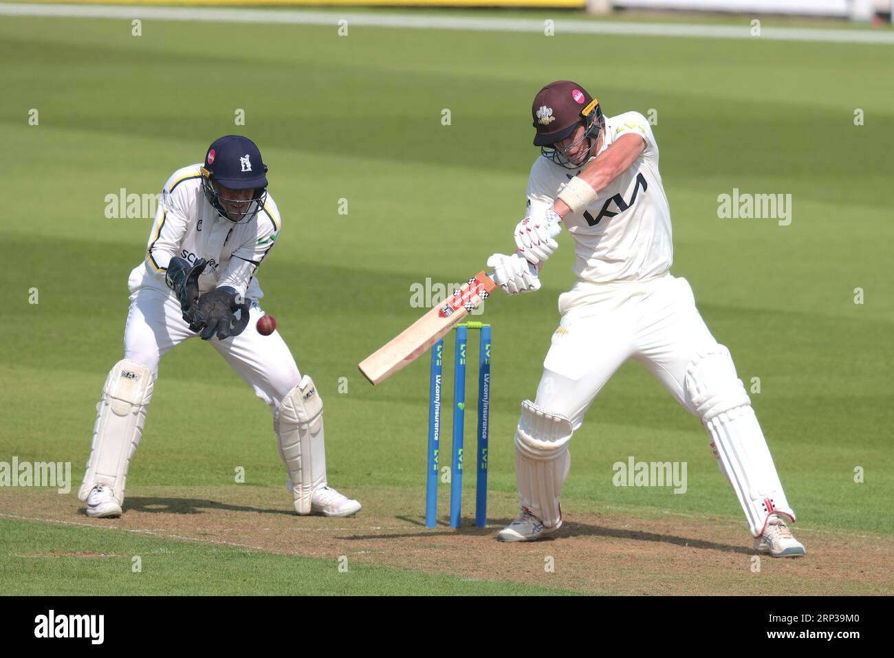 London, UK. 3rd Sep, 2023. Surrey's Jamie Smith batting as Surrey take ...