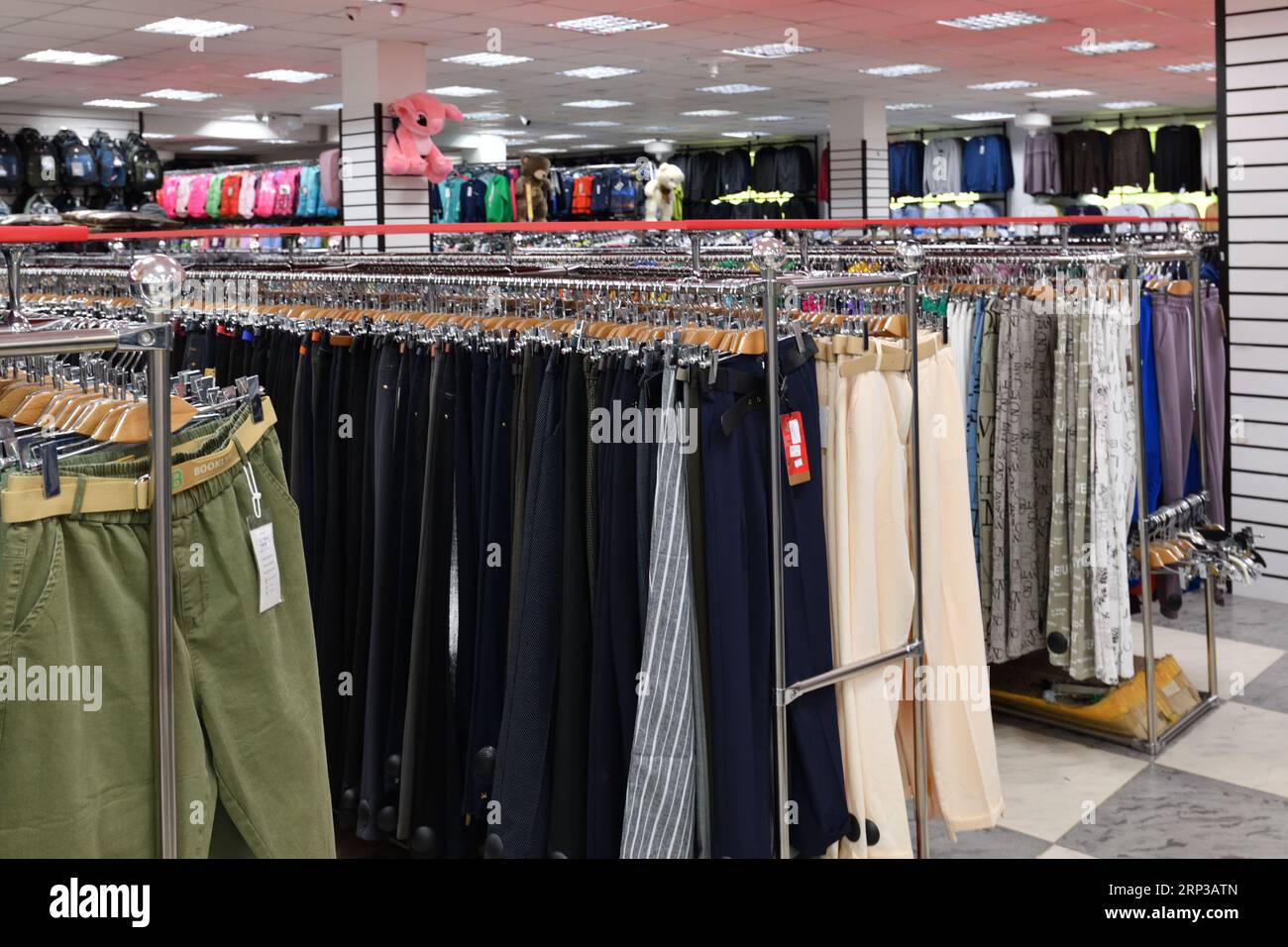 Moscow, Russia - Aug 21. 2023. The Economy clothing store in Zelenograd ...