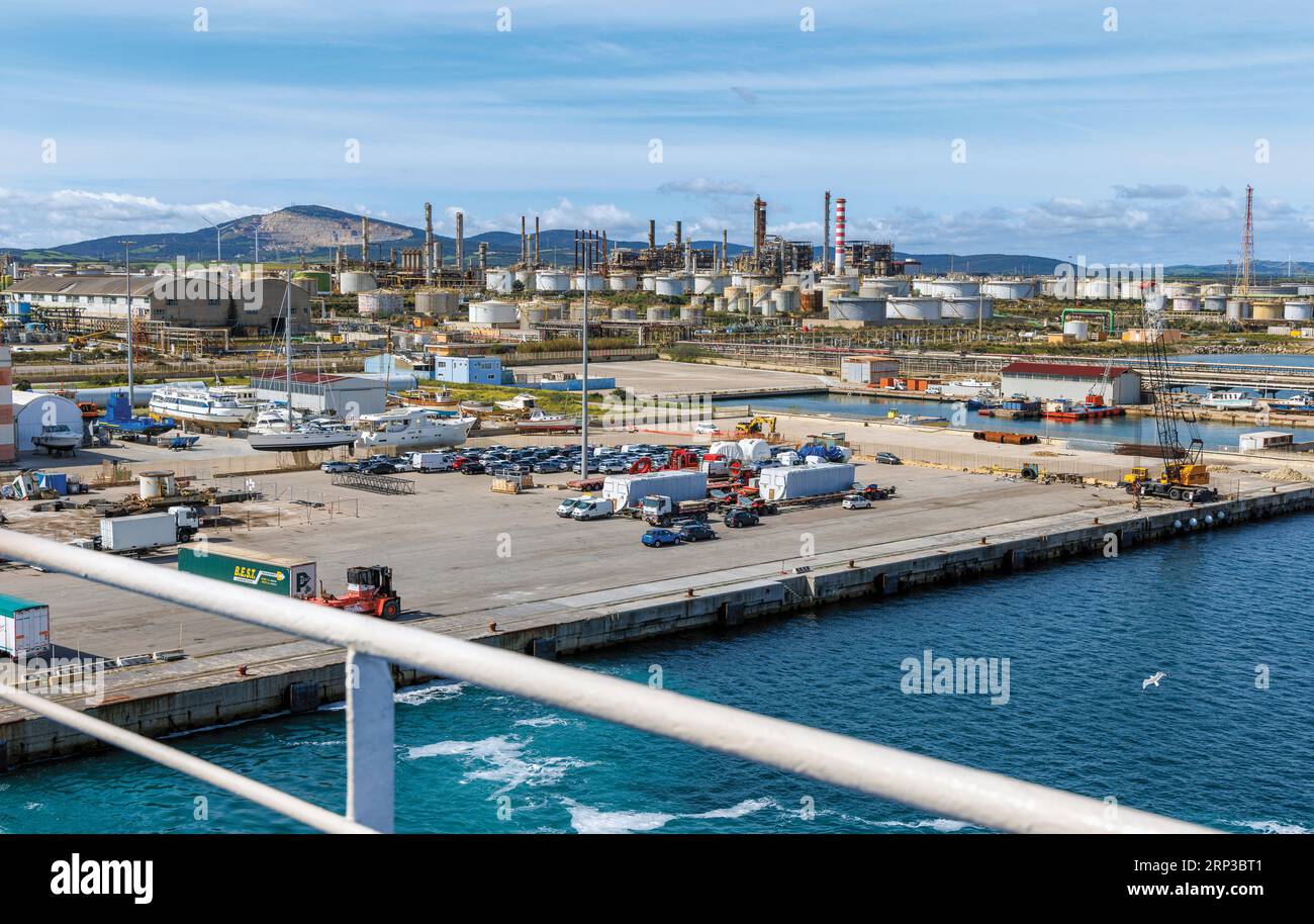 Porto Torres, Sardinia, Italy. Industrial zone Stock Photo - Alamy