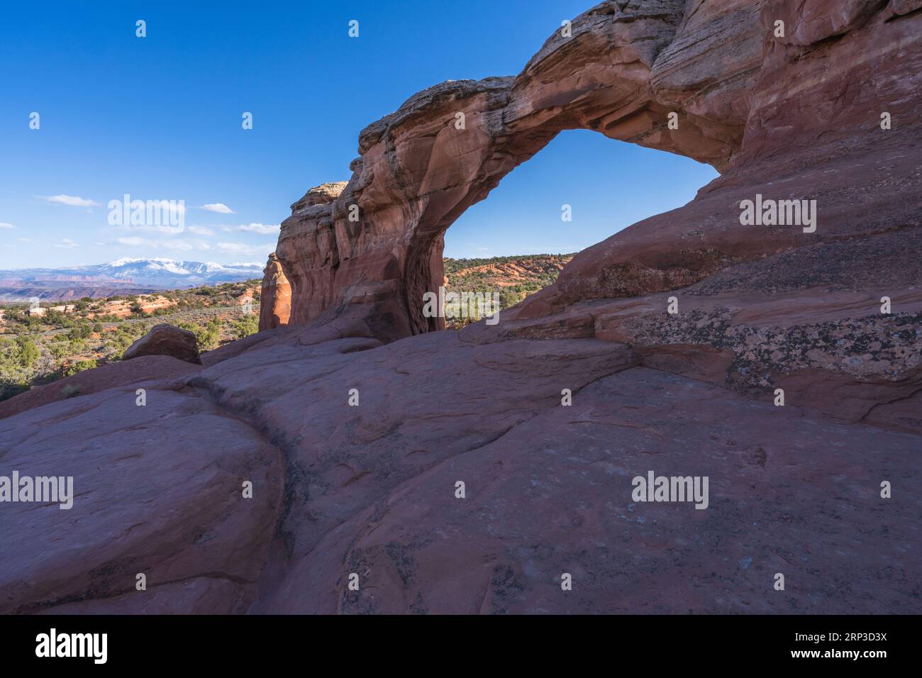 hiking the broken arch trail in arches national park in utah, usa Stock ...