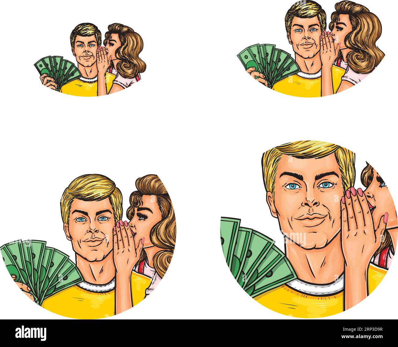 Whisper in my ear Stock Vector Images - Alamy