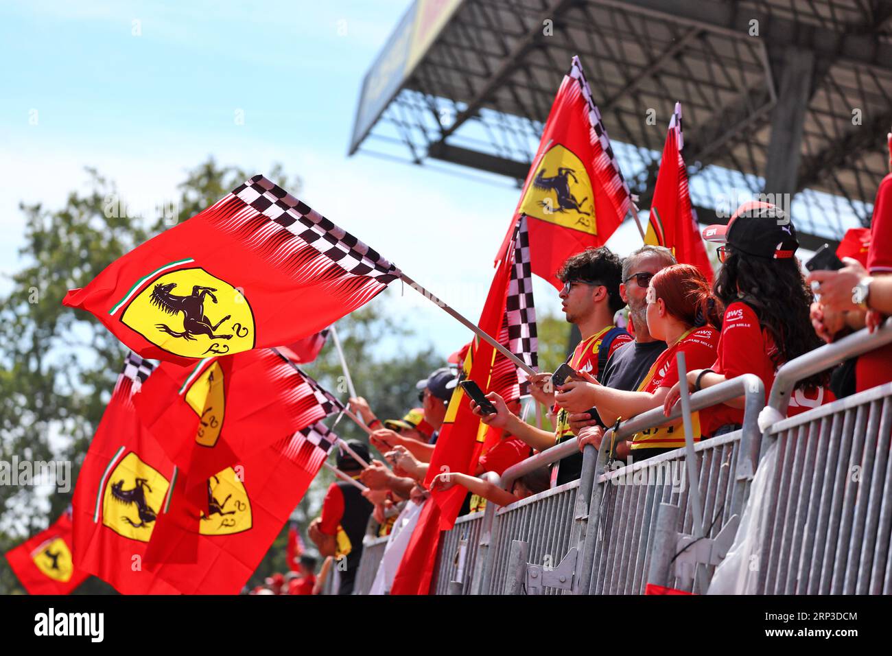 Monza, Italy. 03rd Sep, 2023. Circuit atmosphere - Ferrari fans in the ...
