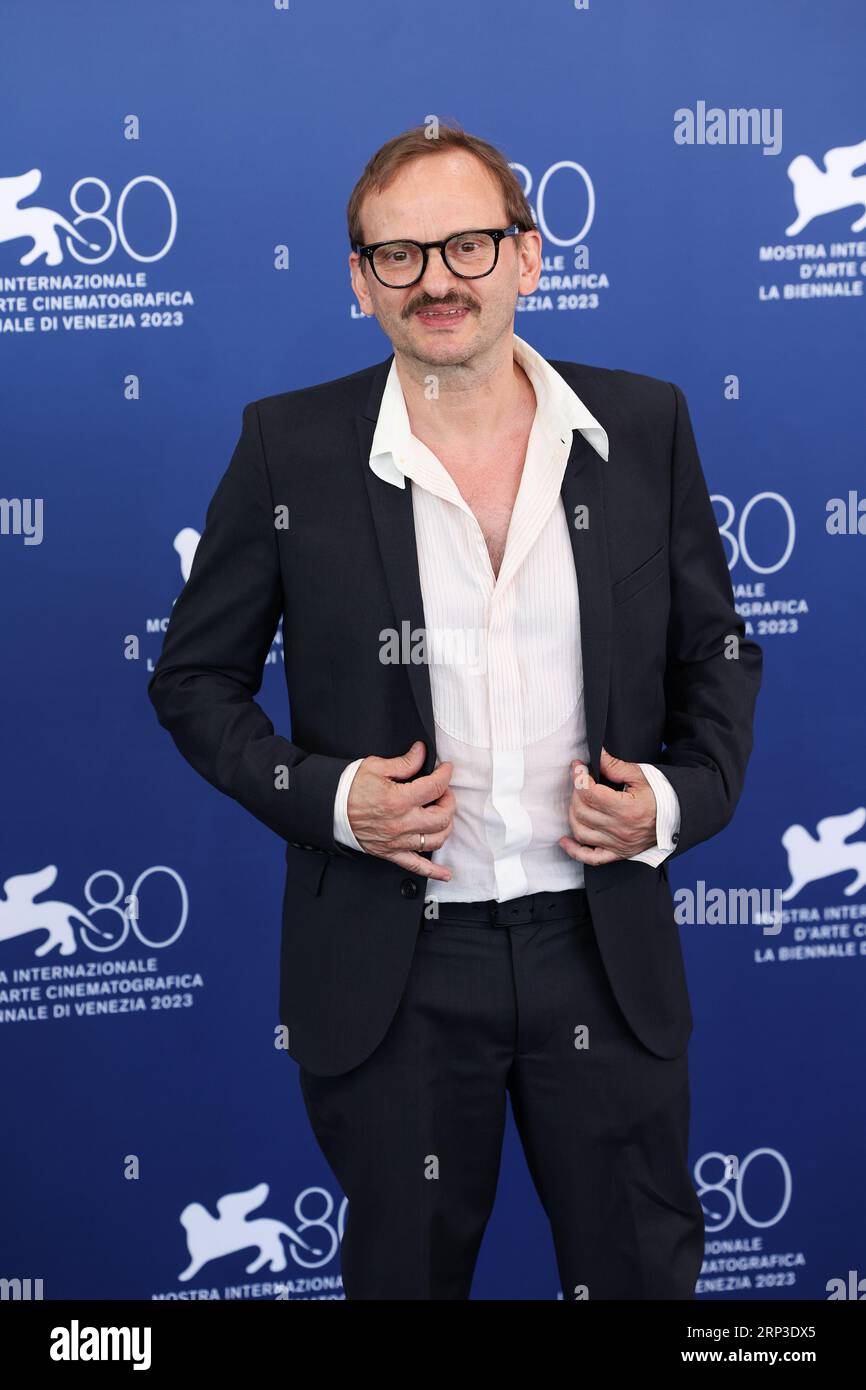 Milan Peschel attends a photocall for the "The Palace" at the 80th ...