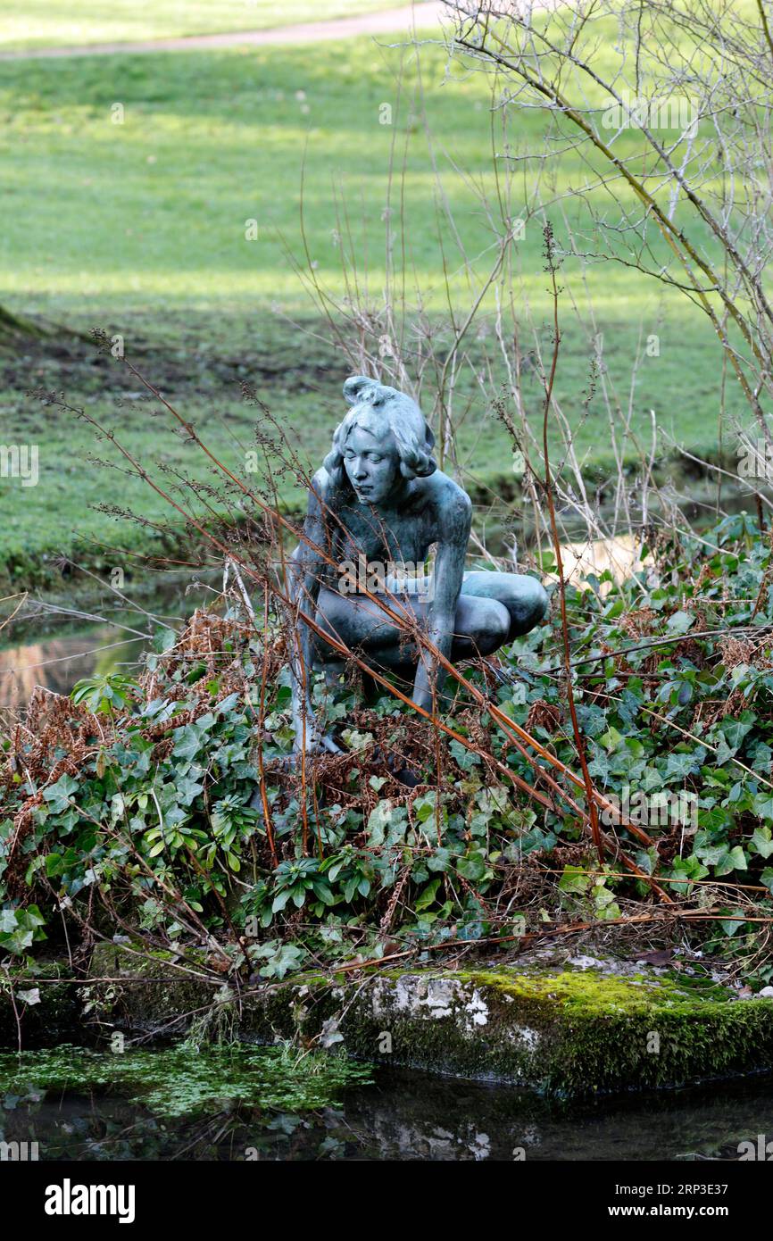 Statue of a nymph, St Fagan's Museum. , Cardiff. 2023.cym Stock Photo ...