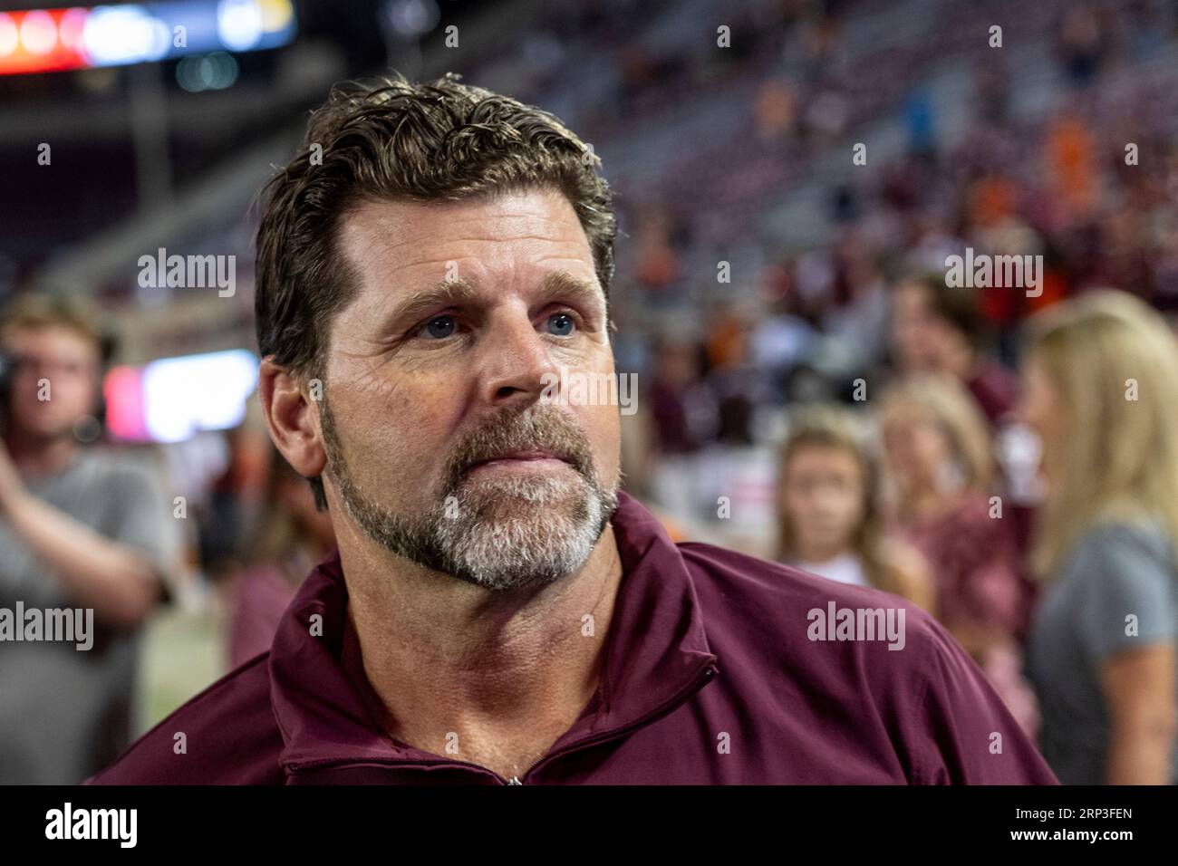 Virginia Tech's head coach Brent Pry greets greets players after win ...