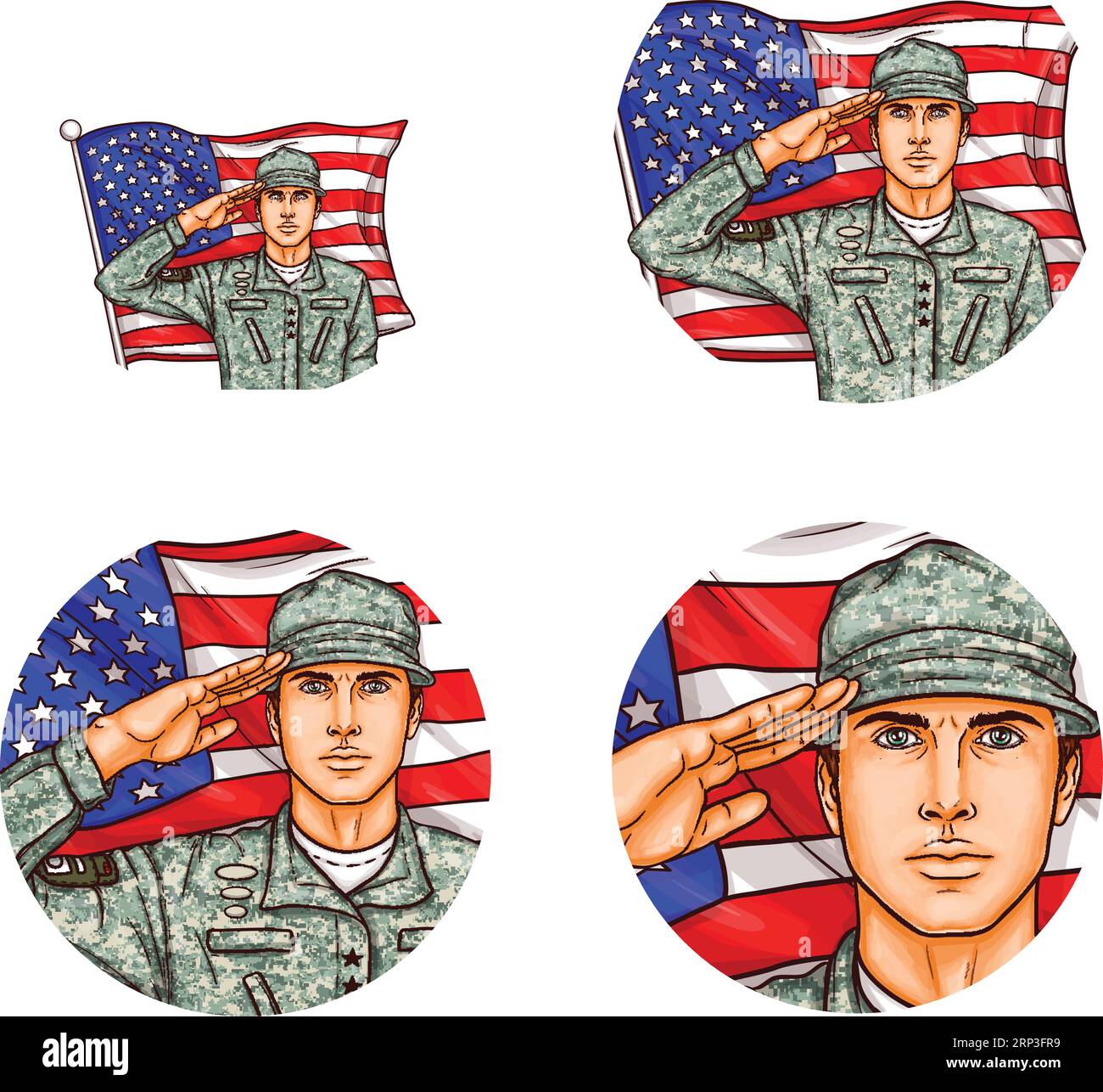 Us soldier drawing Stock Vector Images - Alamy