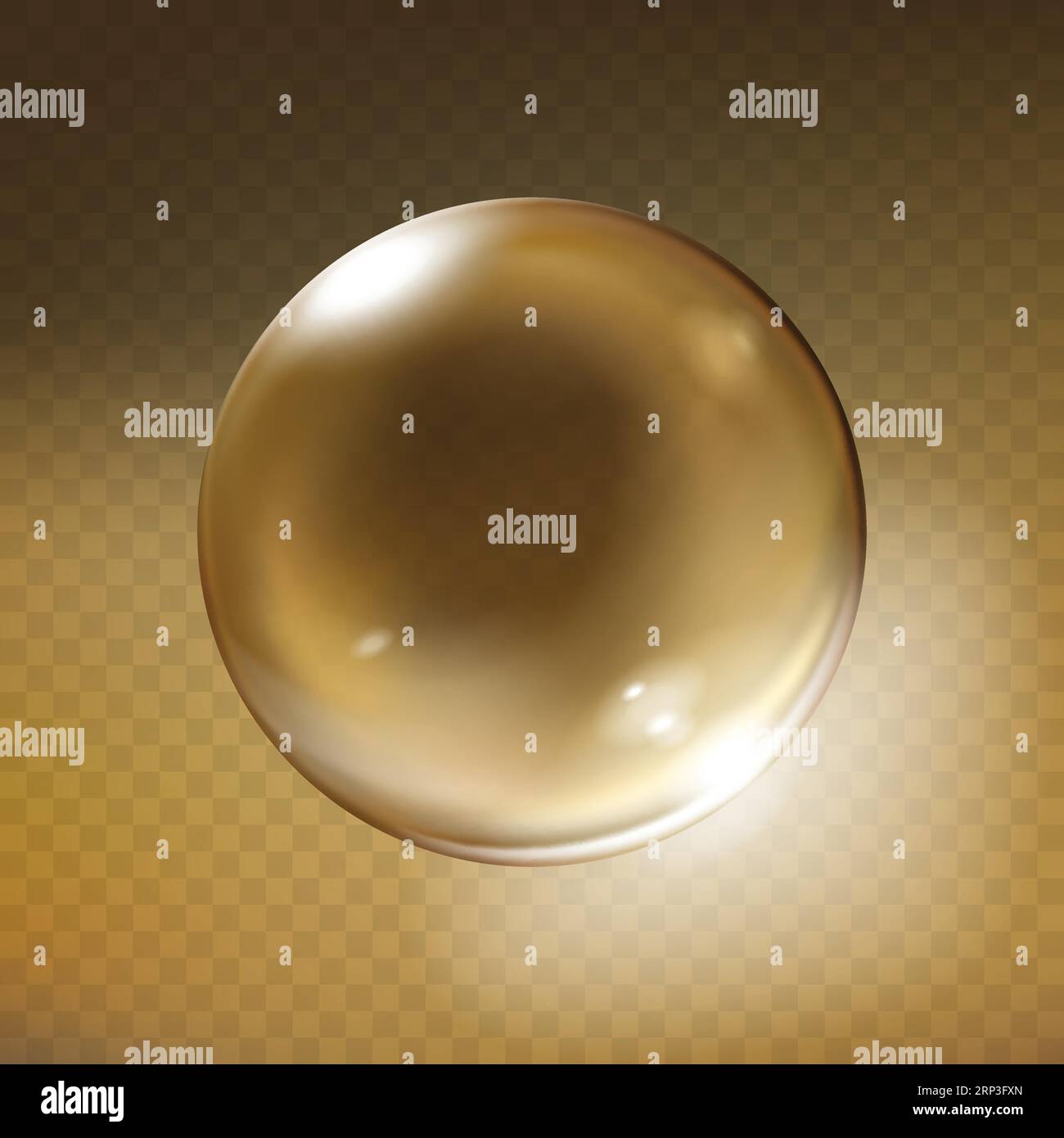 Vector Realistic Glass Sphere Glossy Empty Crystal Globe Bubble Pearl With Reflections