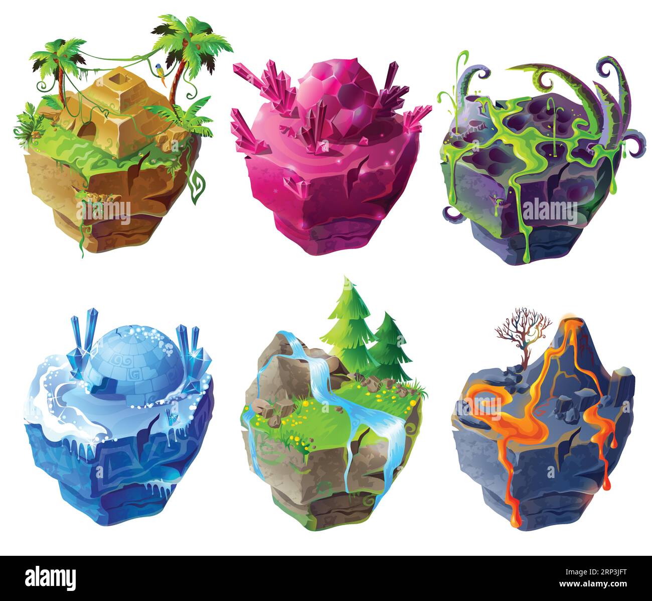 Frozen waterfall Stock Vector Images - Alamy