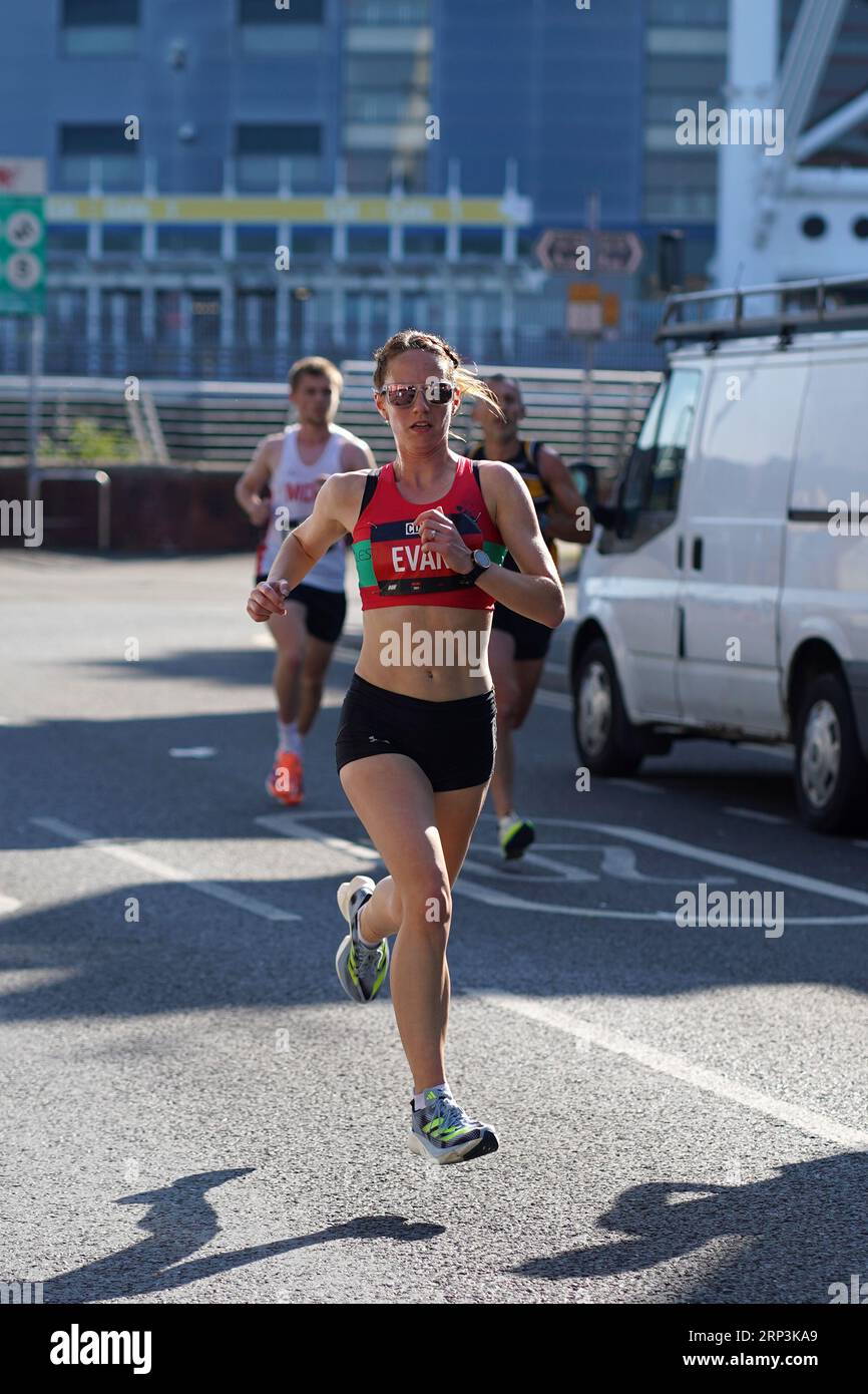 Cardiff, Wales, 3rd September 2023, CDF 10k winner (women) Alaw Evans ...