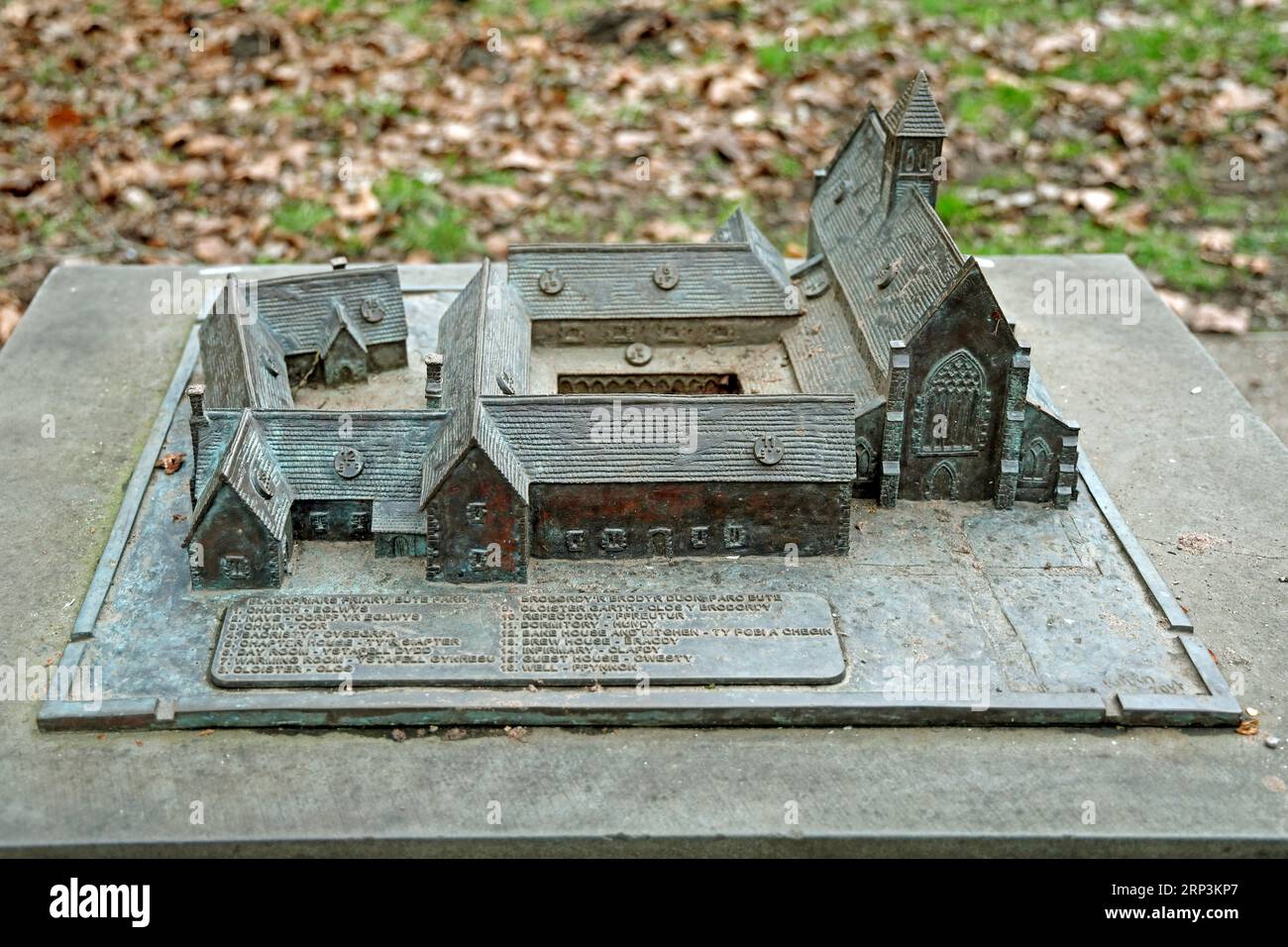 Bronze Model of The Friary, Cooper's Field, Castle Grounds, Bute Park ...