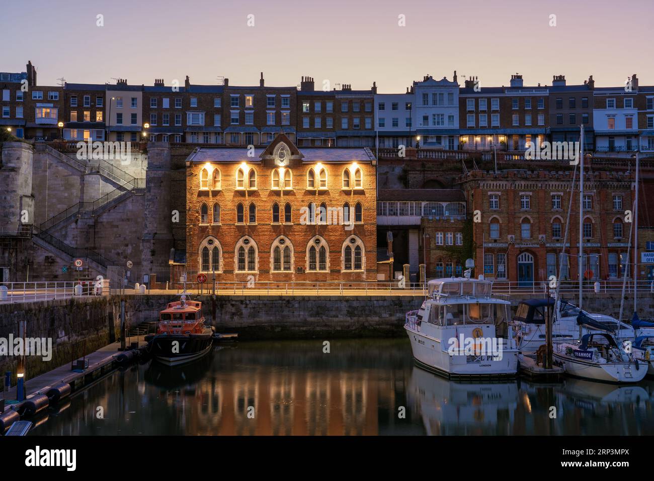 Traditional british architecture along the waterfront of Ramsgate ...